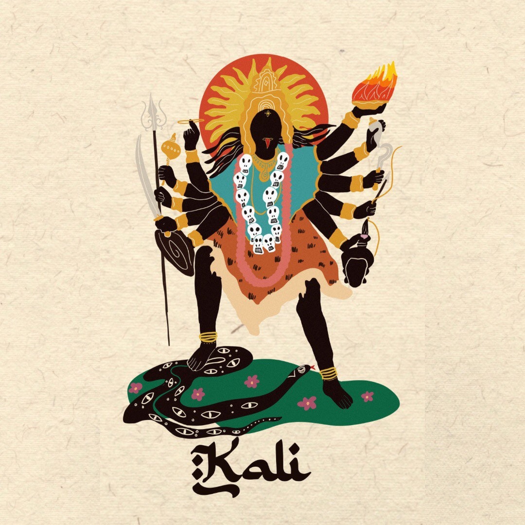 Spiritual Art | Kali Deity Wall Art | Goddess Kali Art | Goddess Home ...