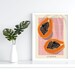 Papaya | Fruit Poster | Papaya Tropical Fruit Art | French Style Art of ...