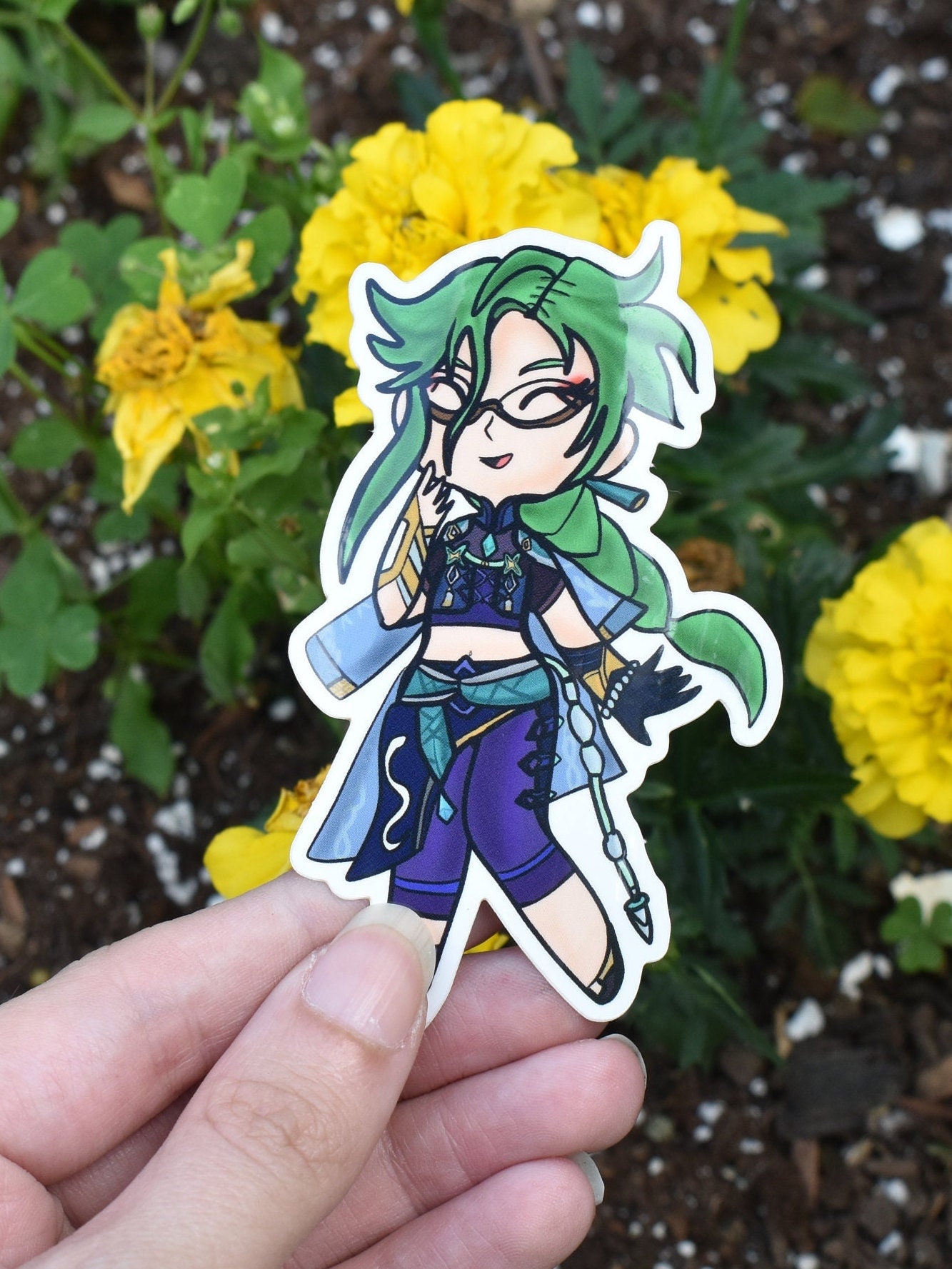 Baizhu Genshin Impact Chibi Sticker - Etsy