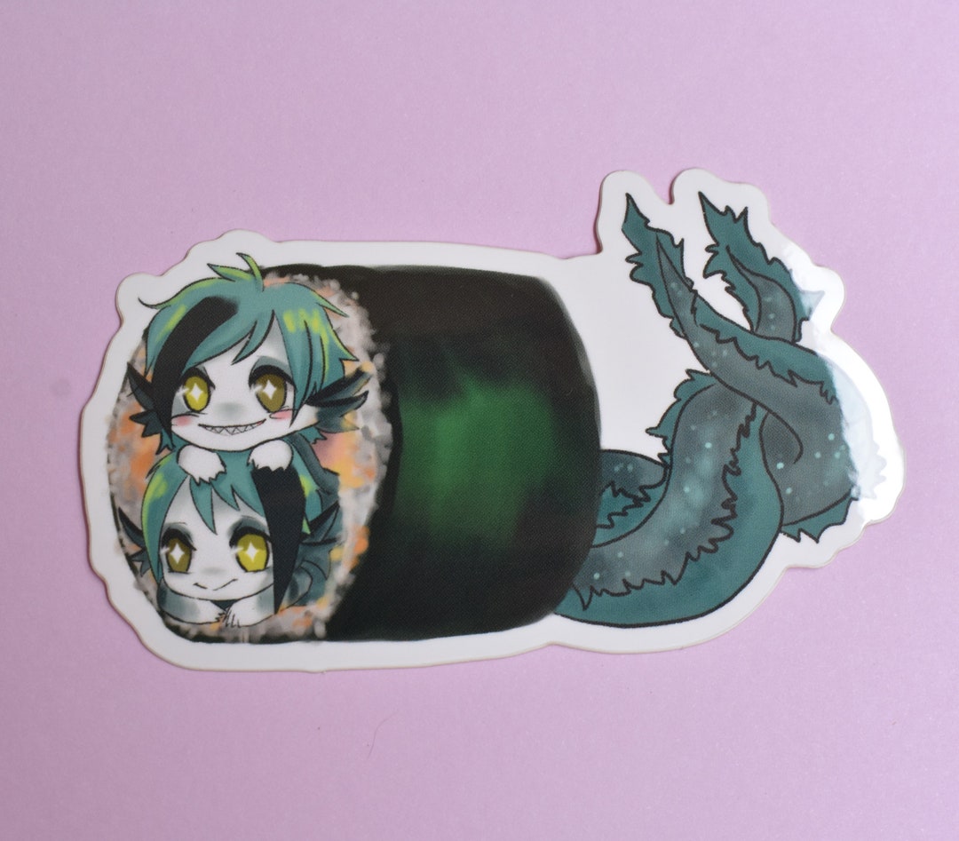 Twisted Jade & Floyd Eel Sushi Sticker - Etsy