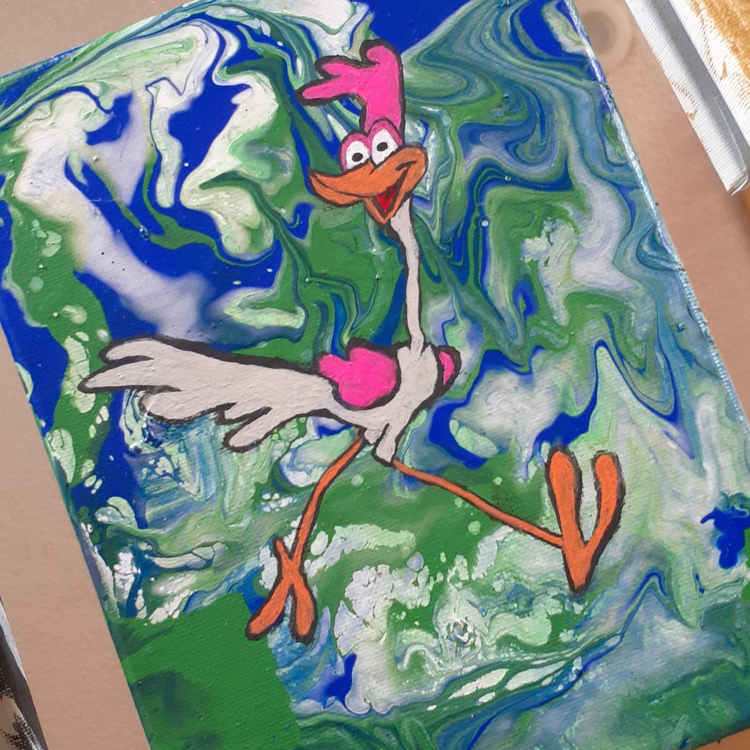 Roadrunner Abstract Painting - Etsy