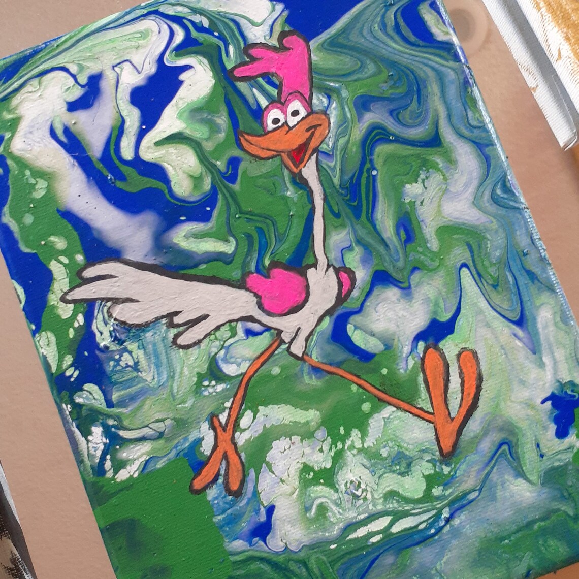 Roadrunner Abstract Painting - Etsy
