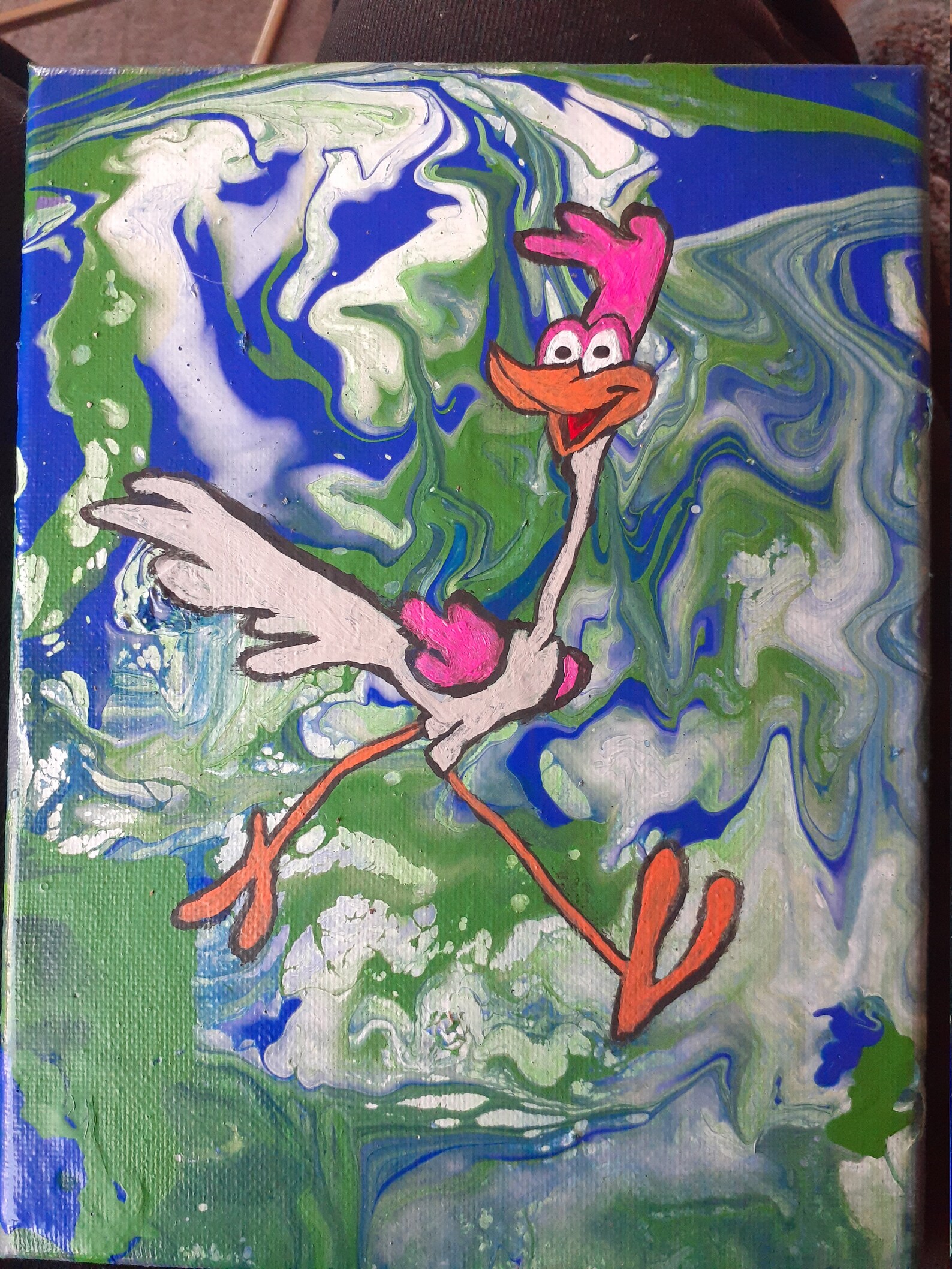 Roadrunner Abstract Painting - Etsy