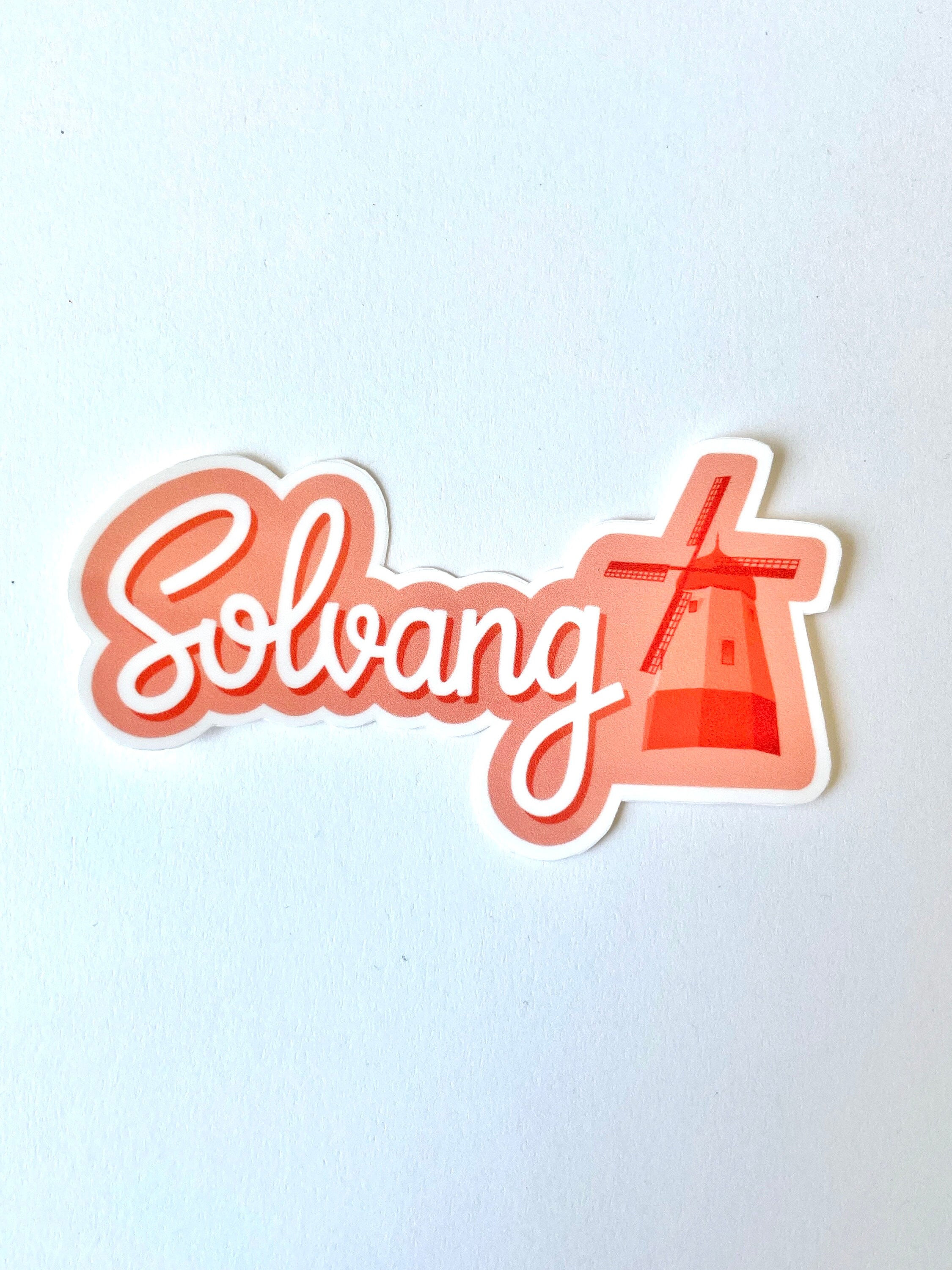 Solvang Danish City Red Sticker | Laptop/water Bottle Sticker - Etsy