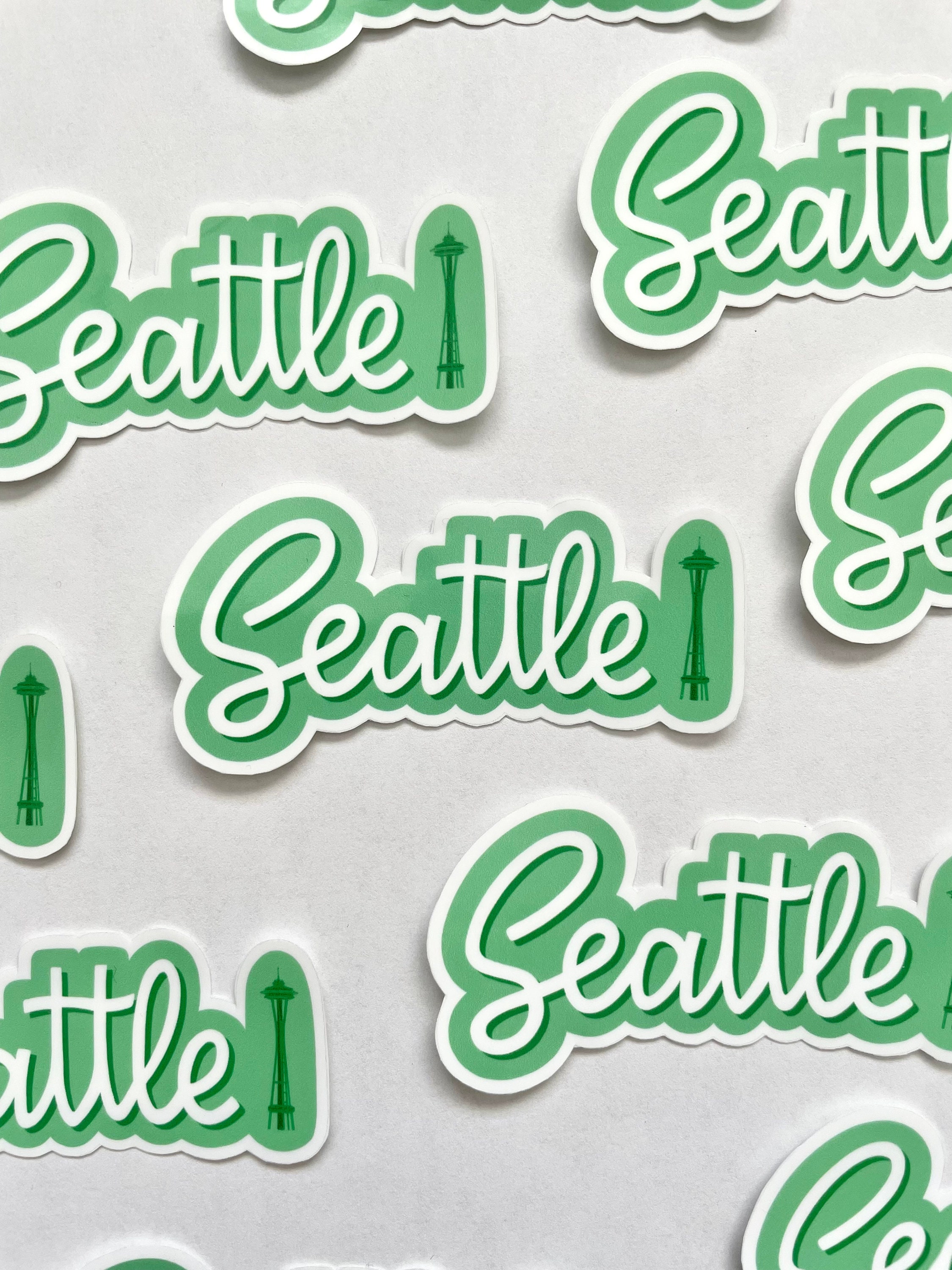 Seattle Emerald Green Sticker | Waterproof Laptop/water Bottle Sticker ...