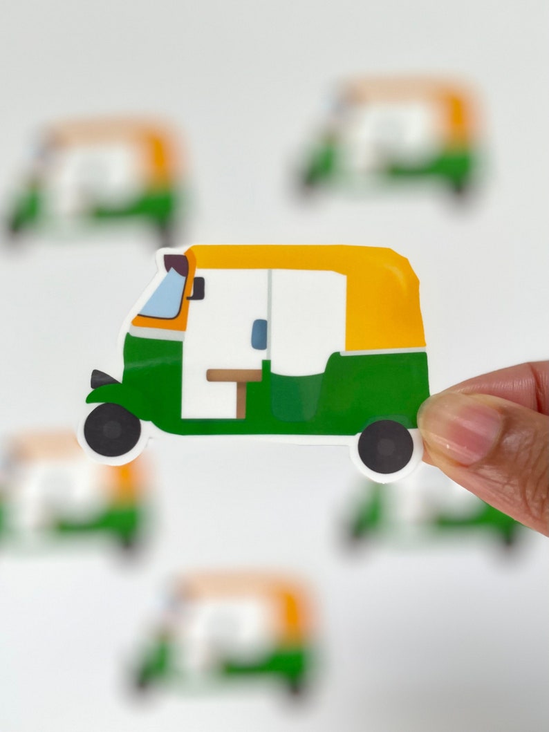 Auto Rickshaw Transportation Sticker | Waterproof Laptop/water Bottle ...