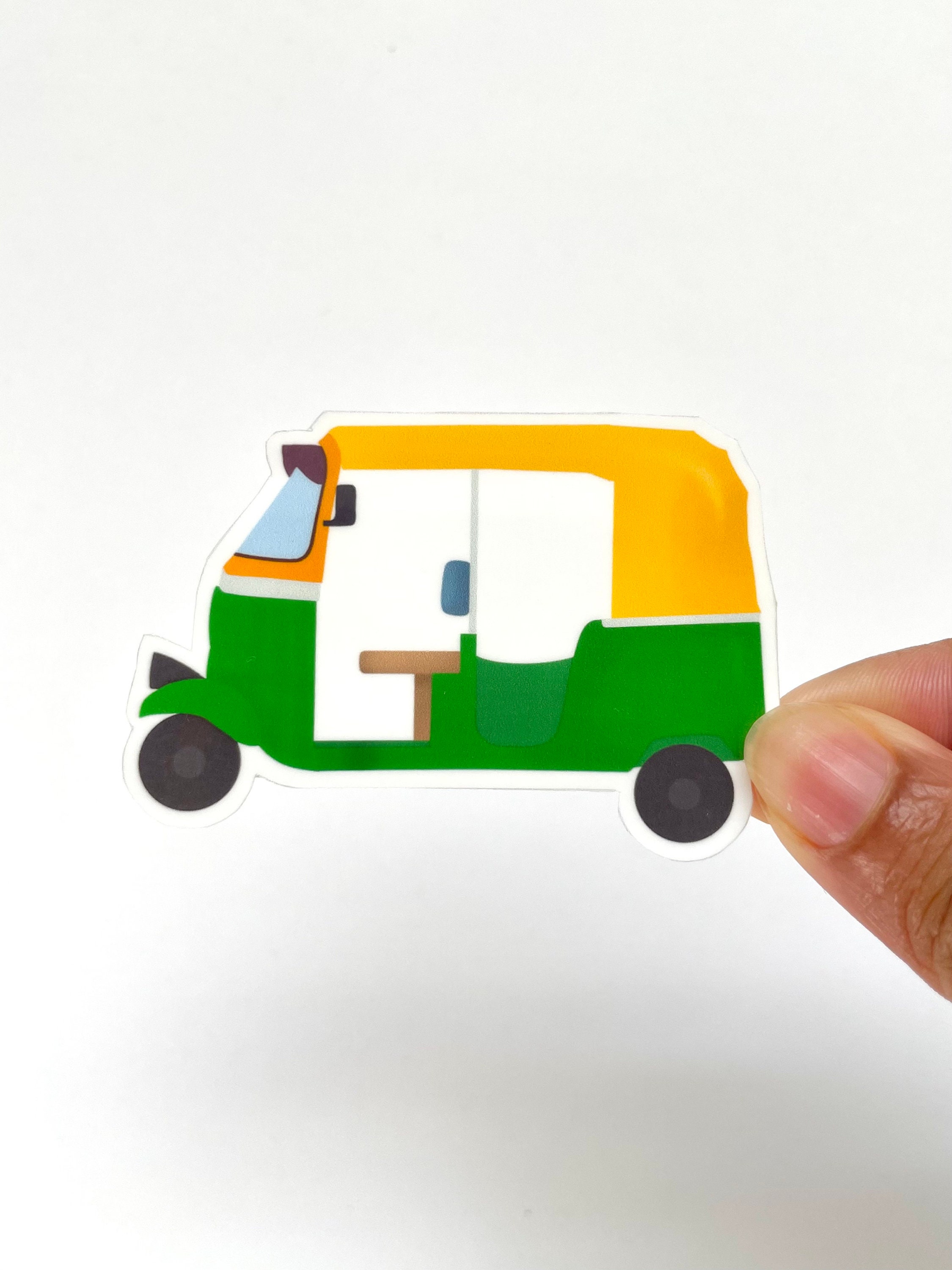 Auto Rickshaw Transportation Sticker | Waterproof Laptop/water Bottle ...