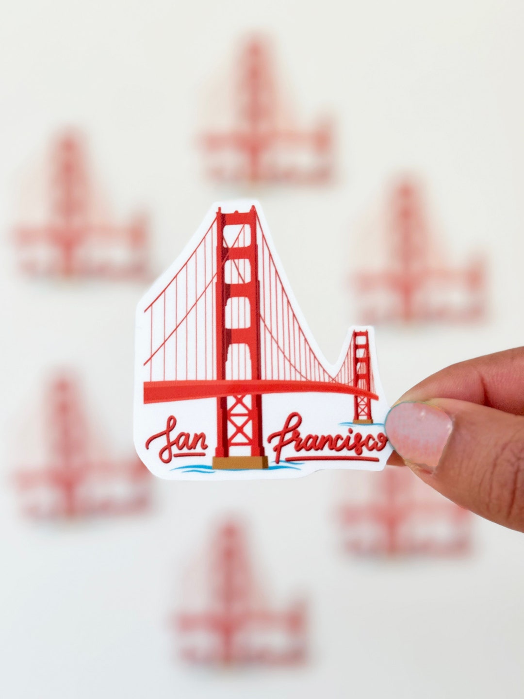 Golden Gate San Francisco Sticker | Waterproof Laptop/water Bottle ...