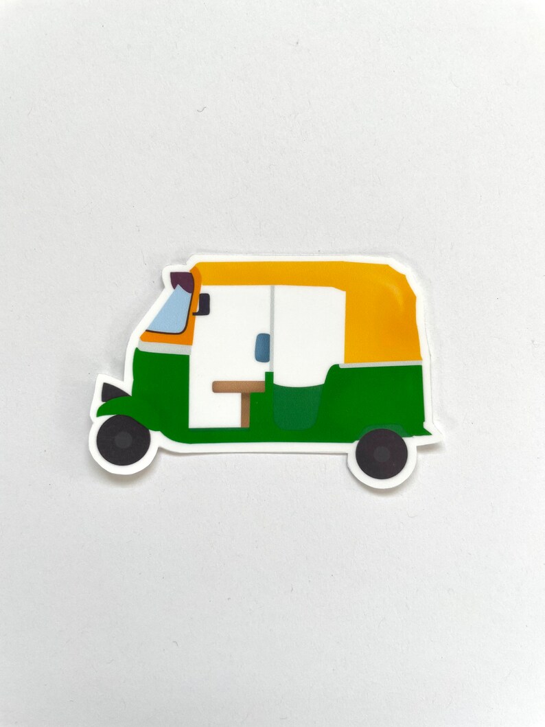 Auto Rickshaw Transportation Sticker | Waterproof Laptop/water Bottle ...