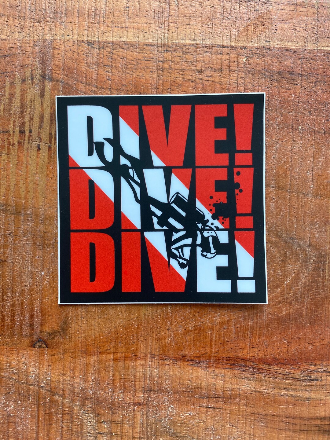 Scuba Diver Sticker, Scuba Flag, Waterproof - Etsy