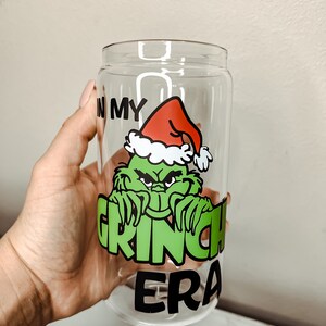 Grinch Beer Can Glass Christmas Beer Can Glass Christmas Gift Iced ...