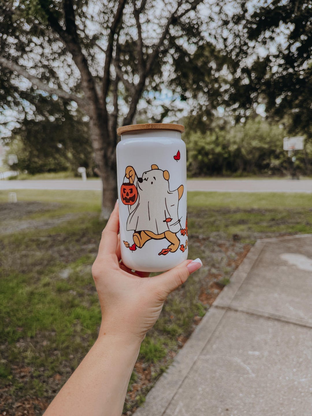 Winnie the Boo | Cute Bear Can Glass | Halloween | Fall Cup | Iced ...