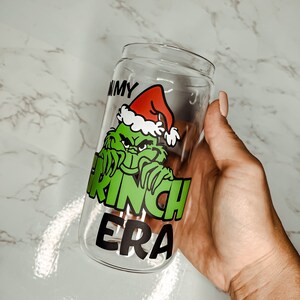 Grinch Beer Can Glass Christmas Beer Can Glass Christmas Gift Iced ...