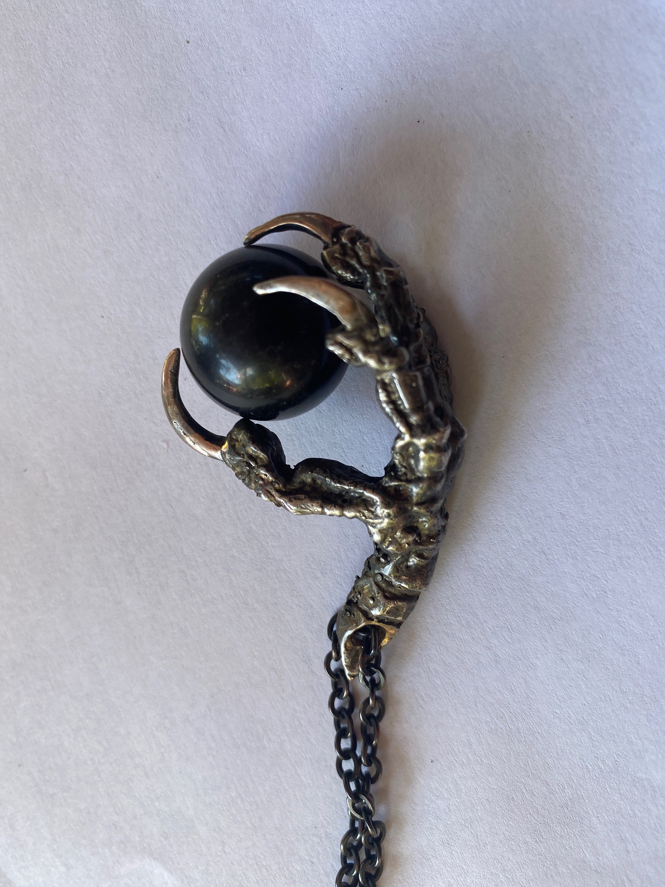 J9 Crow's Foot Pendant Necklace: Hand Cast Shibuichi a Silver & Copper ...