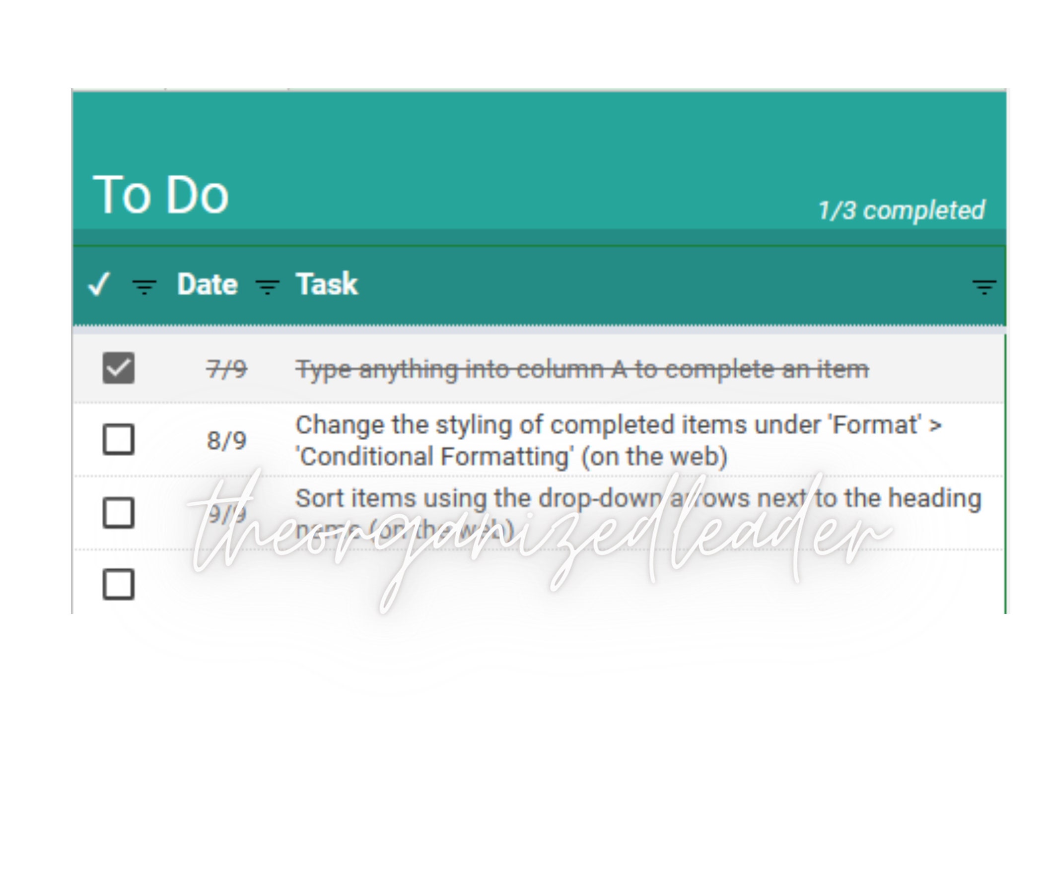 To Do List Digital Download Excel Format Auto Update Excel To Do