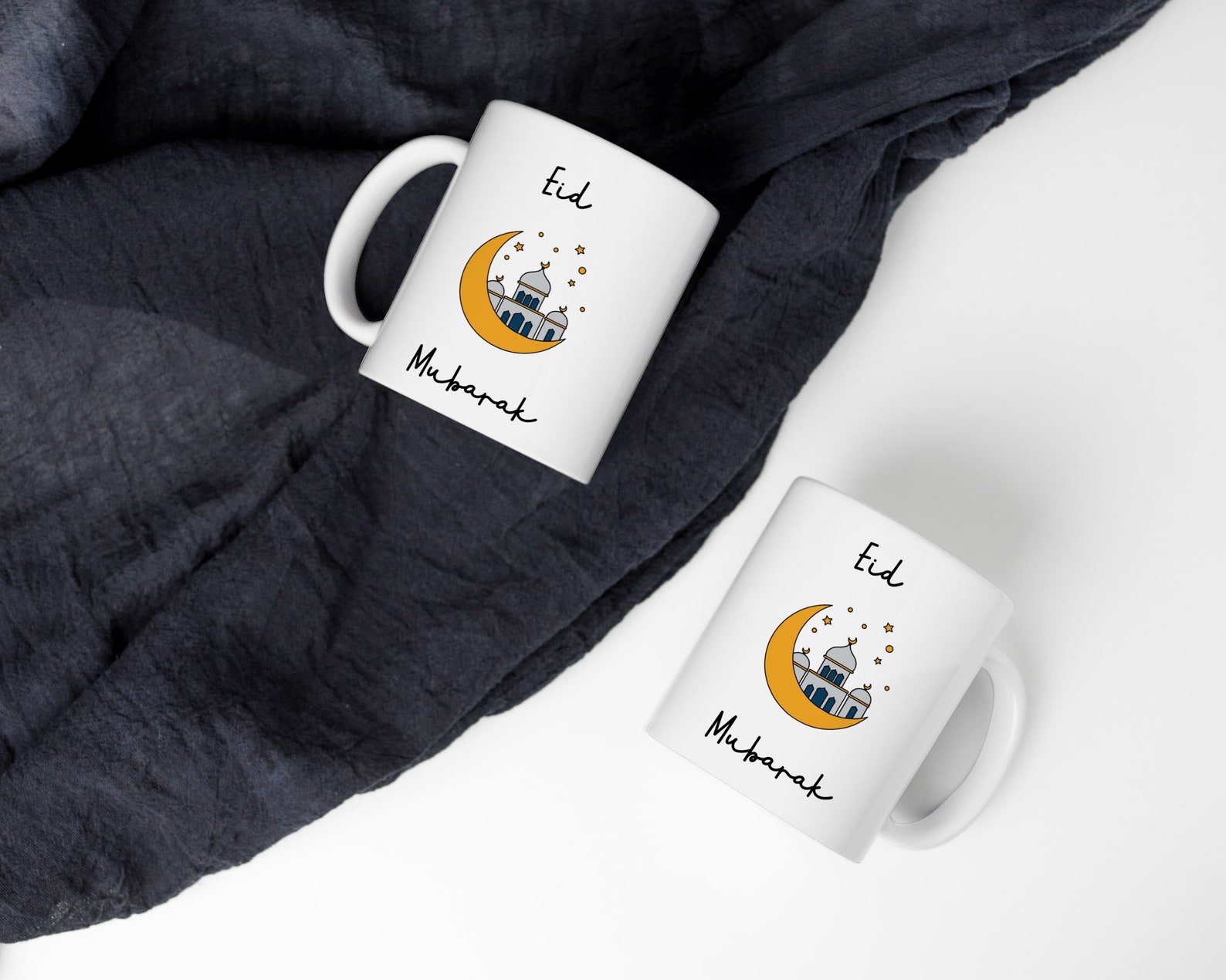 Eid Mubarak Mug Gift Set(2 Mugs) /double Sided Design Coffee/ Tea Mug ...