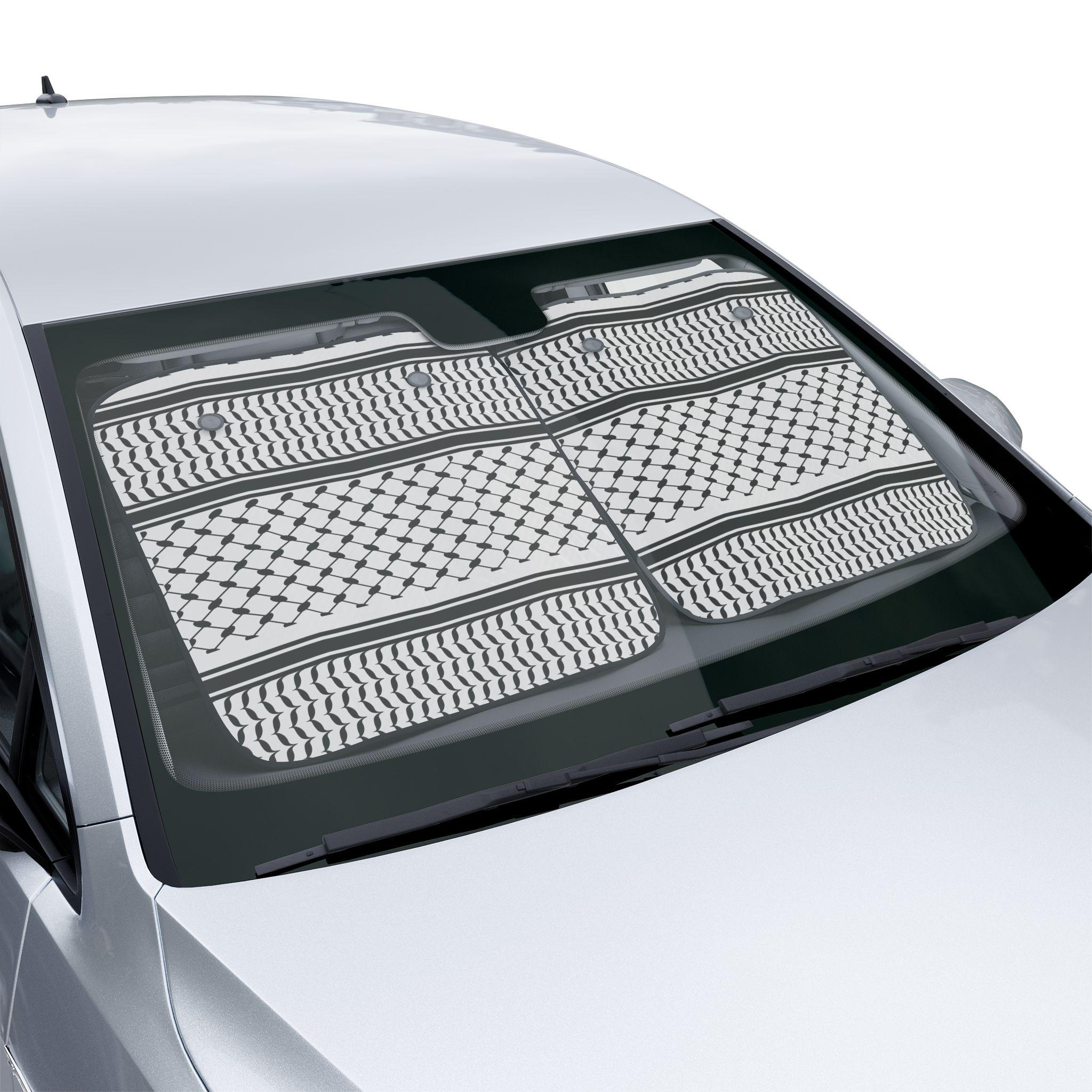 Black and White Keffiyeh Pattern Car Sun Shade | Windshield Sunshade ...