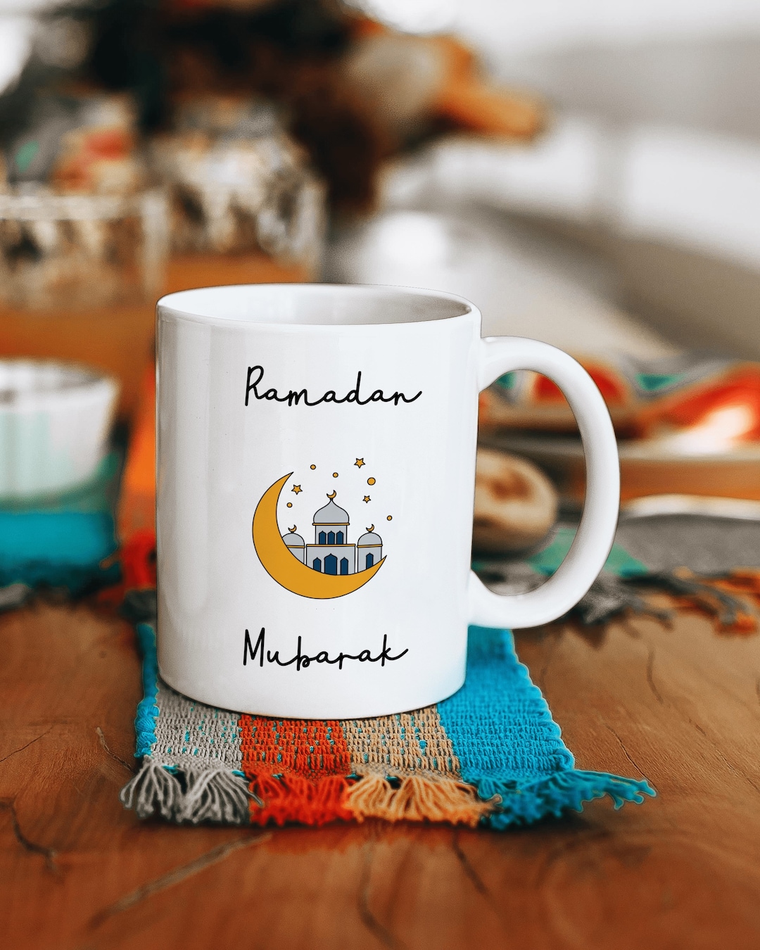 Ramadan Mubarak Double Sided (set of Two) Decorated Mugs for Ramadan ...