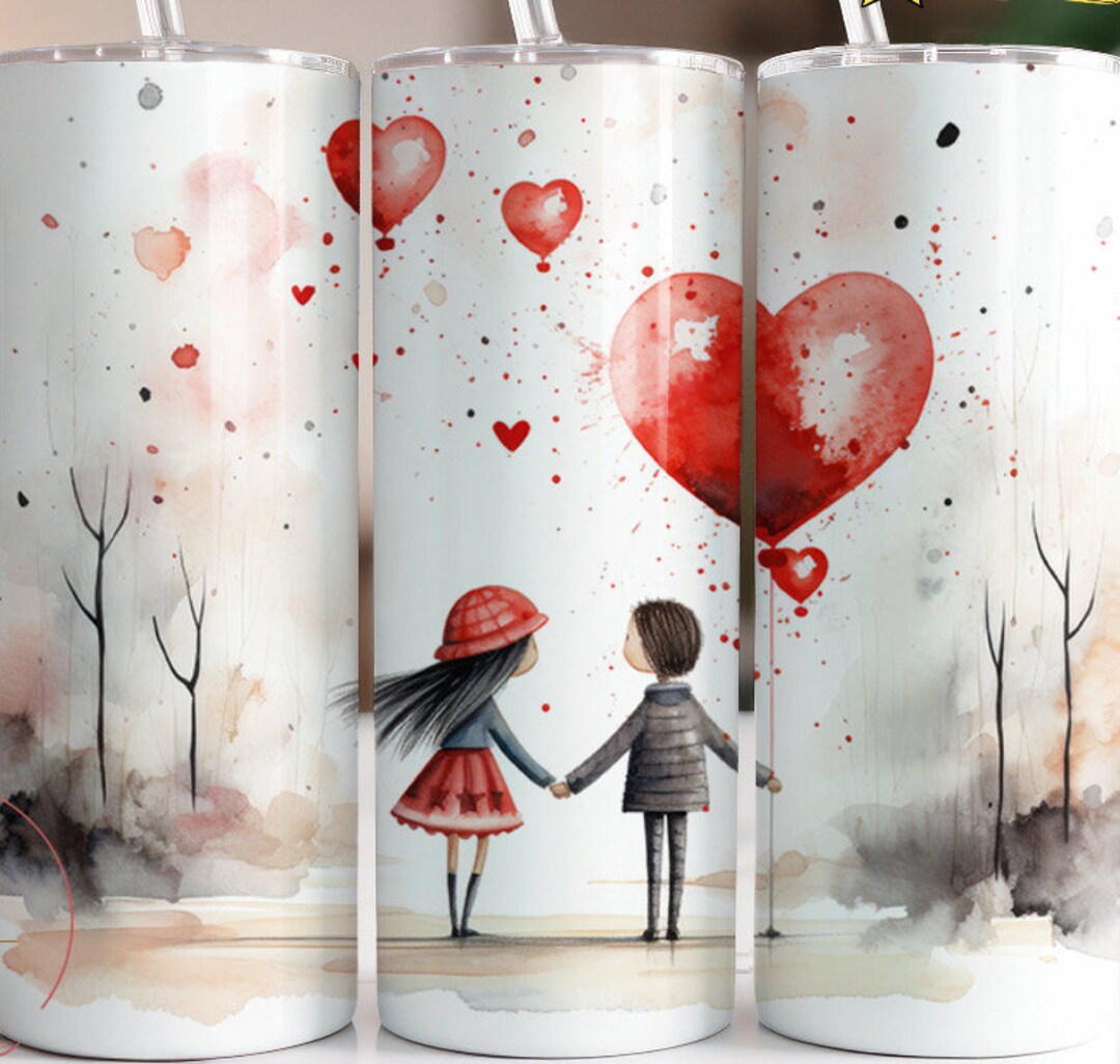 Couples Tumbler Theme- I Love You 20oz Stainless Steel With Straw - Etsy