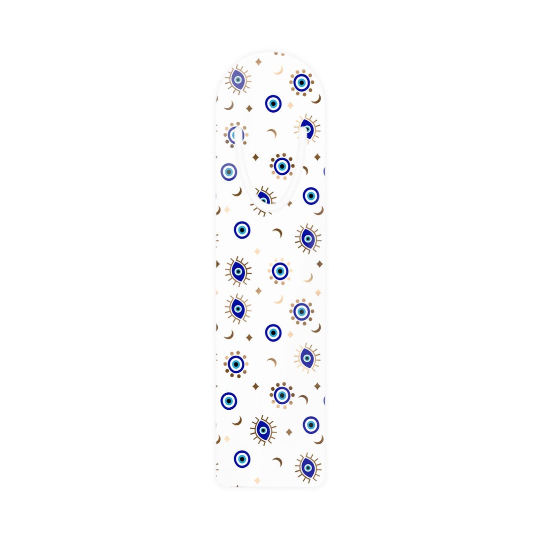 Evil Eye Pattern Bookmark | Metal Page Marker, Blue Nazar Design - Etsy