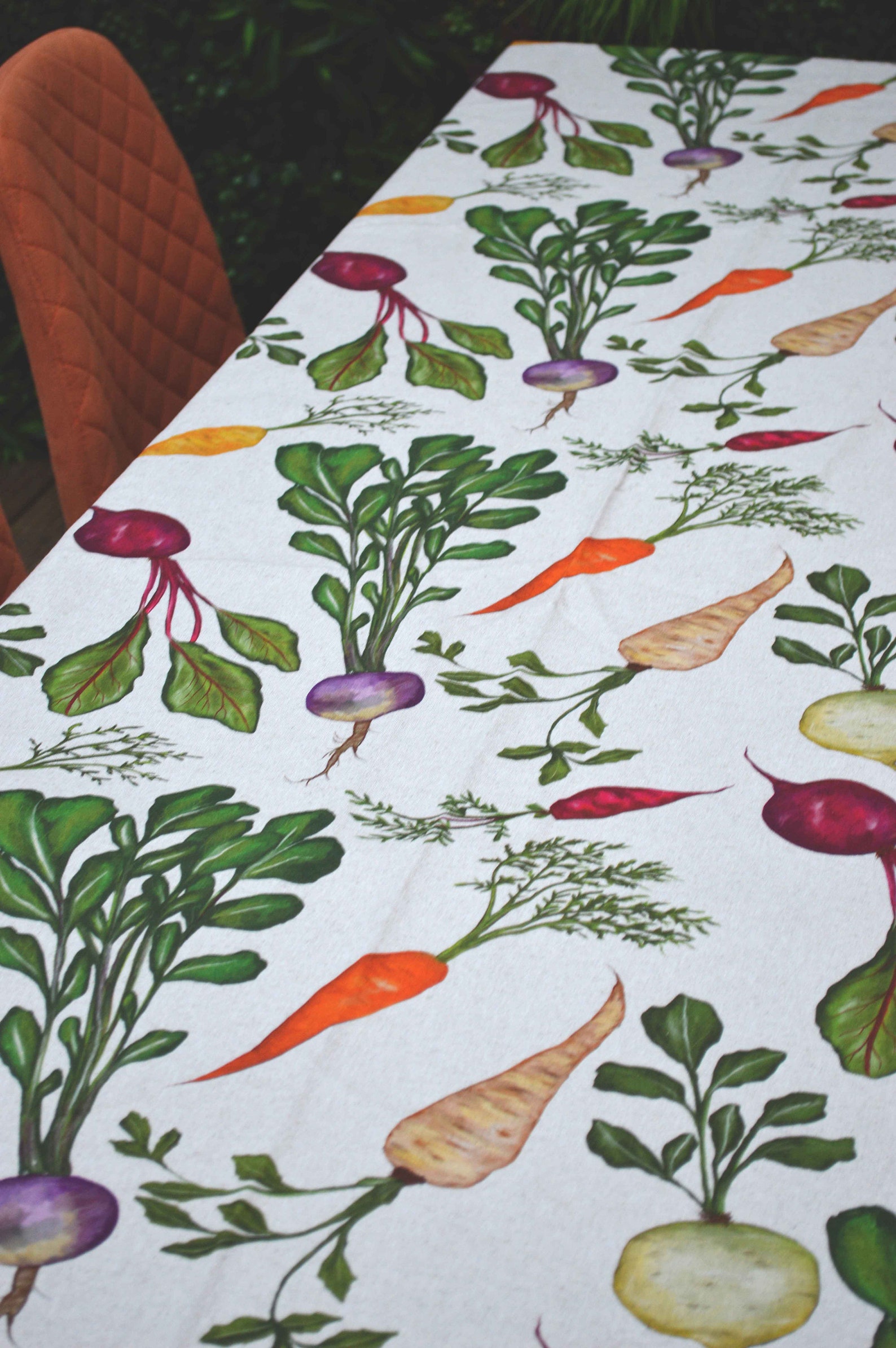 Root Veg Linen Tablecloth Vegetable Table Cloth Table Linens Linen ...