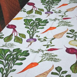 Root Veg Linen Tablecloth Vegetable Table Cloth Table Linens Linen ...