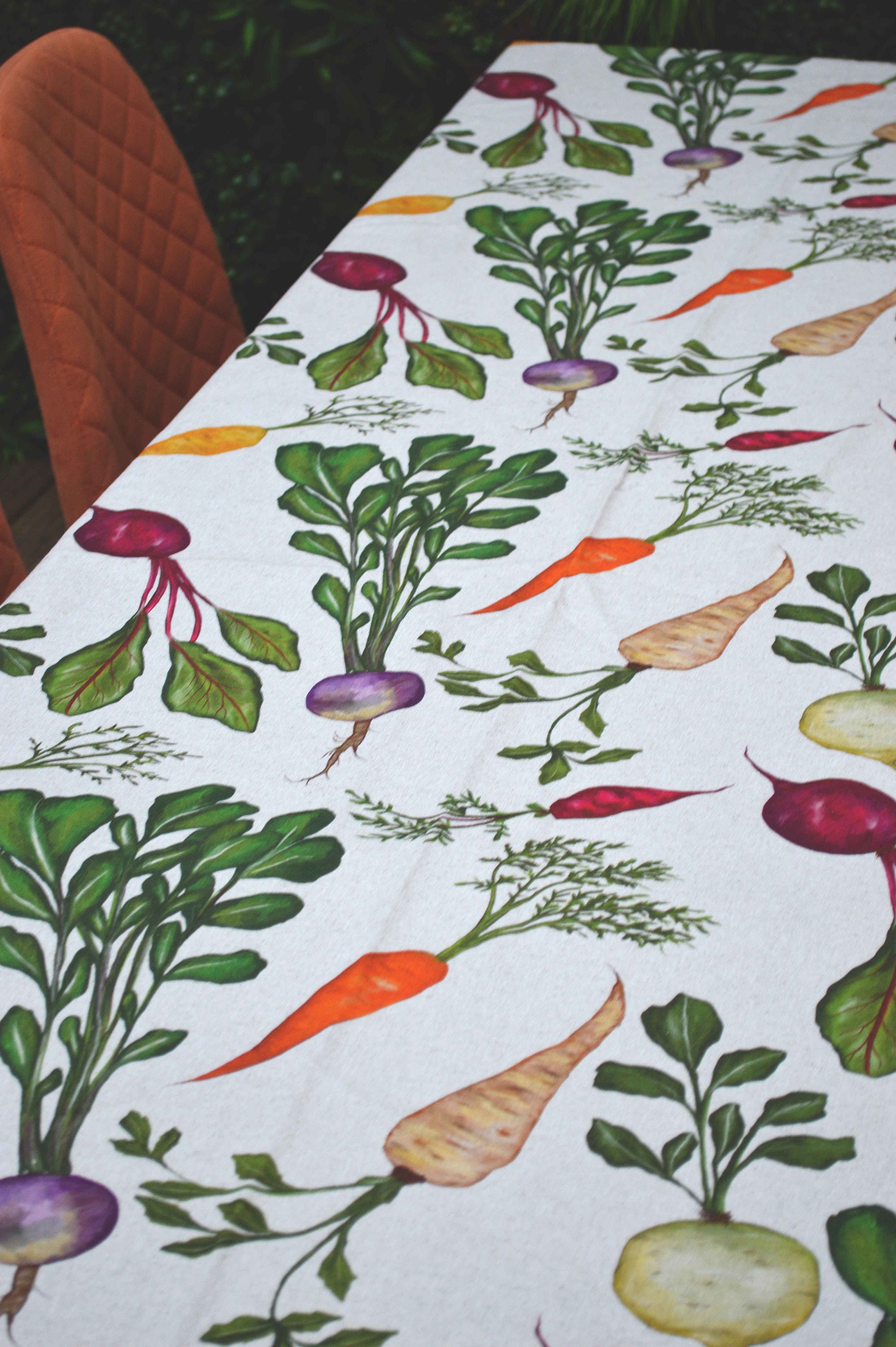 Root Veg Linen Tablecloth Vegetable Table Cloth Table Linens Linen ...