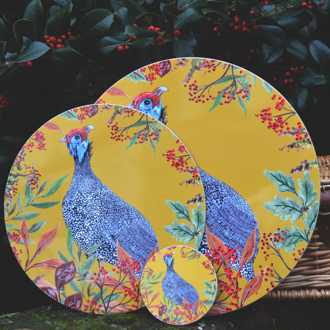 Guinea Fowl Statement Centre Board Placemat Guinea Fowl Design ...