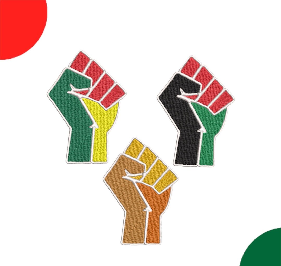 Raised Fist Patch - BLM, Black Power Embroidered Applique - Etsy