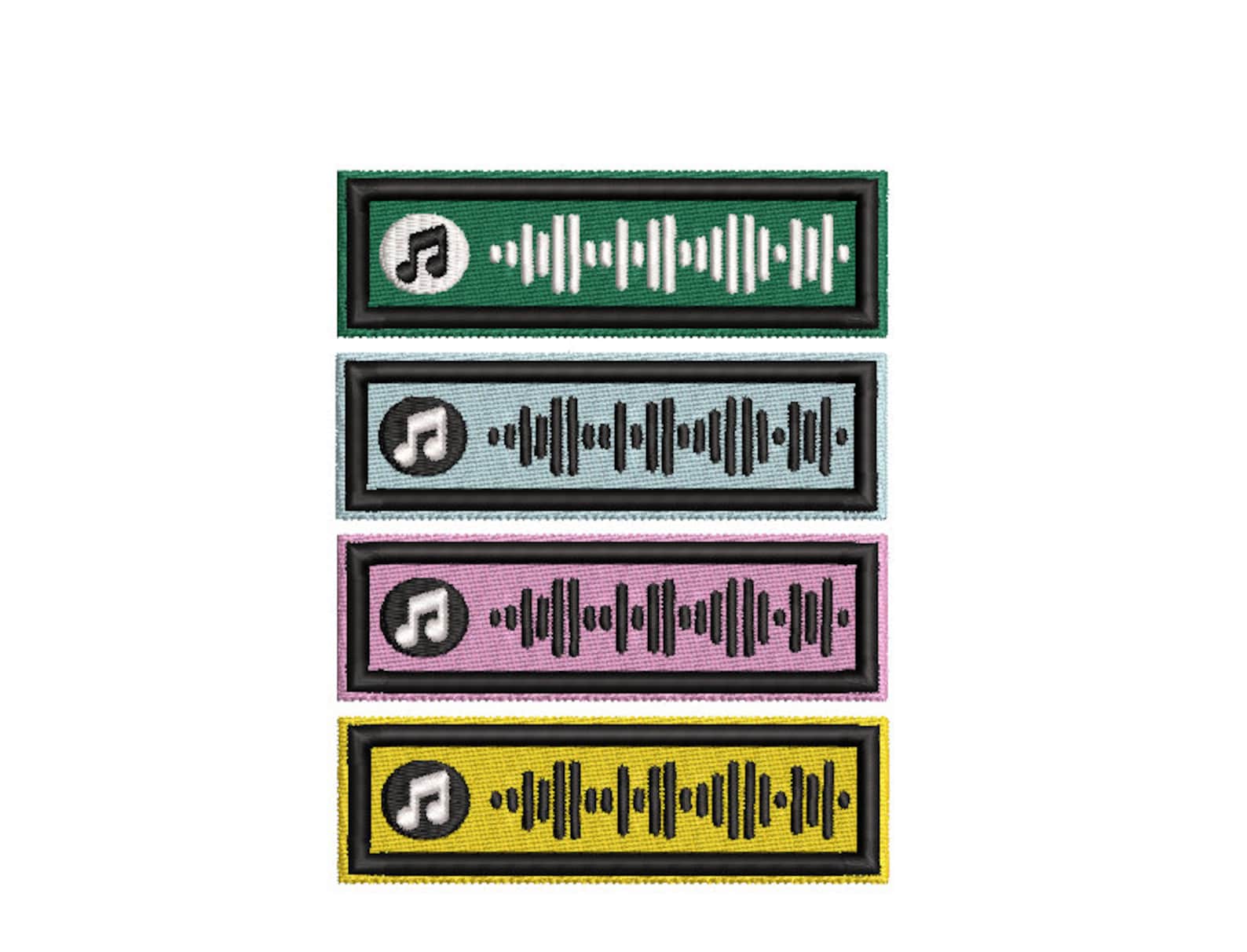 Custom Music Code Patch Music Patch Choose Colors, Shape, and Size Iron ...