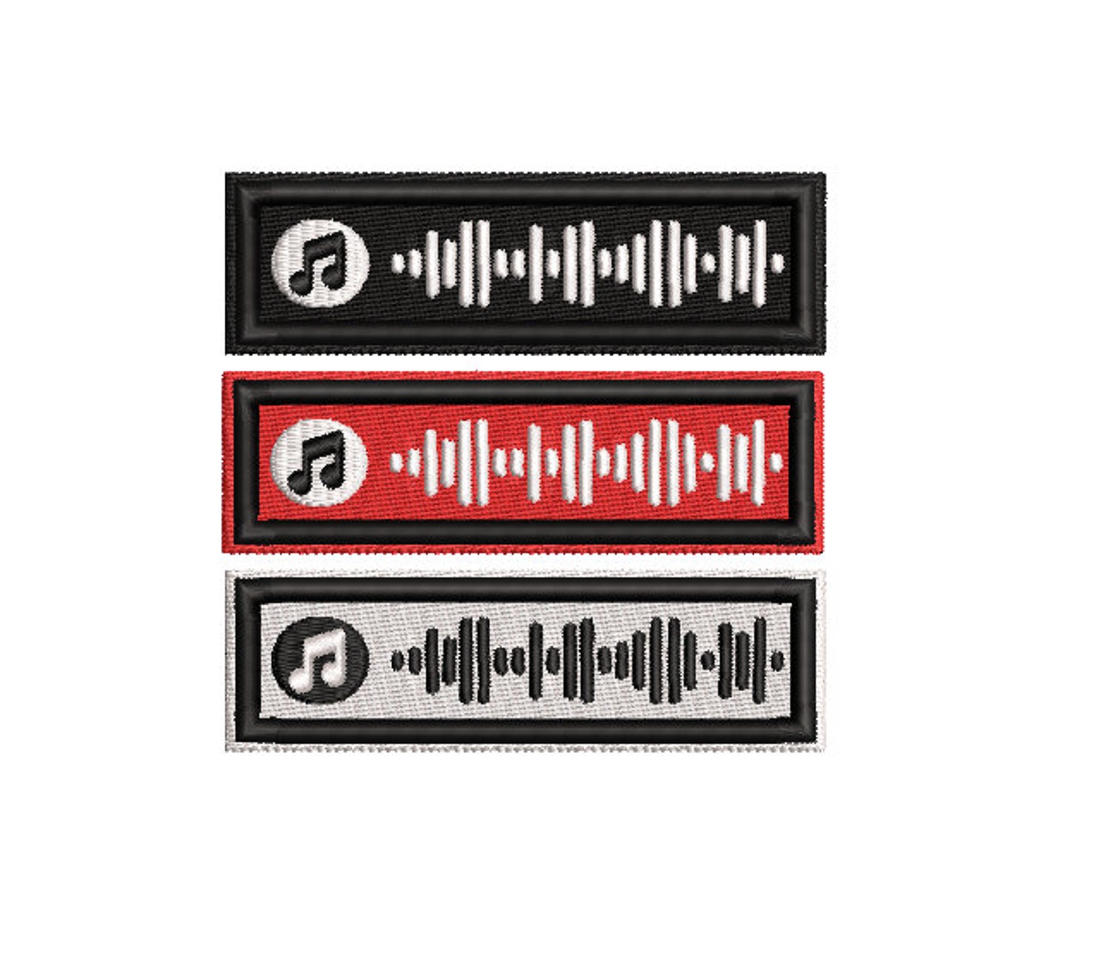 Custom Music Code Patch Music Patch Choose Colors, Shape, and Size Iron ...