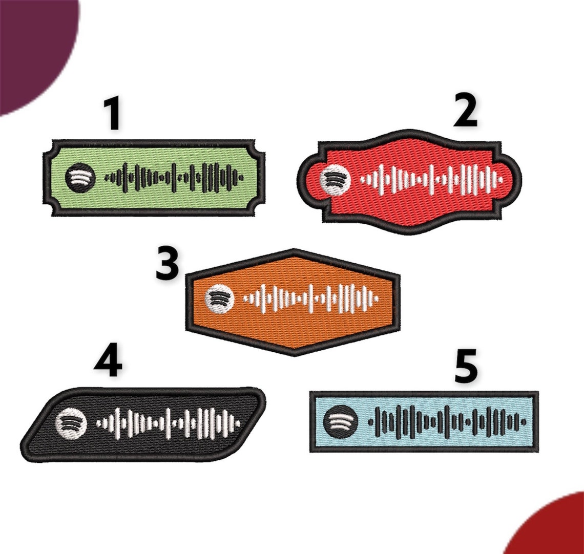 Custom Music Code Patch Music Patch Choose Colors Shape - Etsy