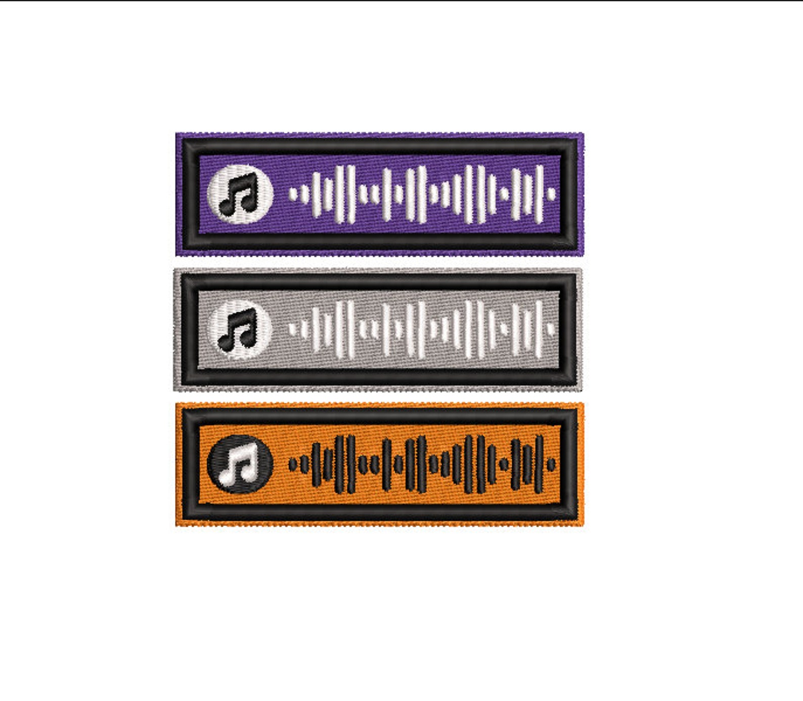 Custom Music Code Patch Music Patch Choose Colors, Shape, and Size Iron ...