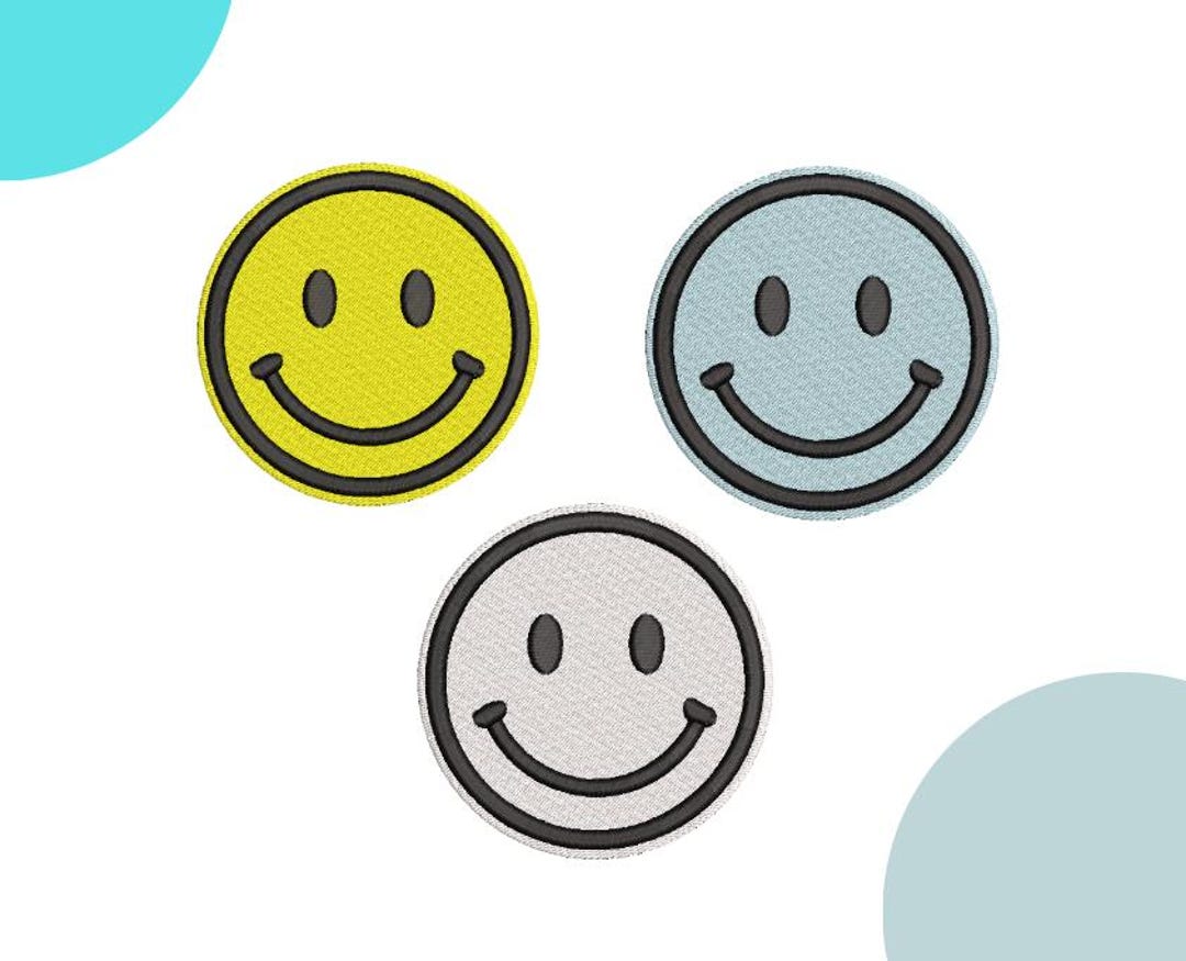 Smiley Face Patch Iron on or Sew on -cute Emoji Patch- Aesthetic ...
