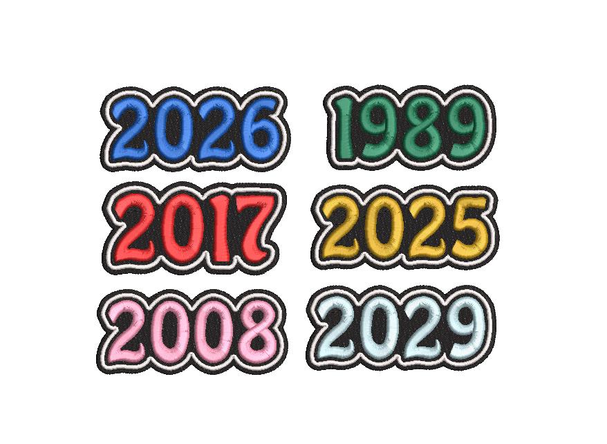 Customized Year Embroidered Patch - Etsy