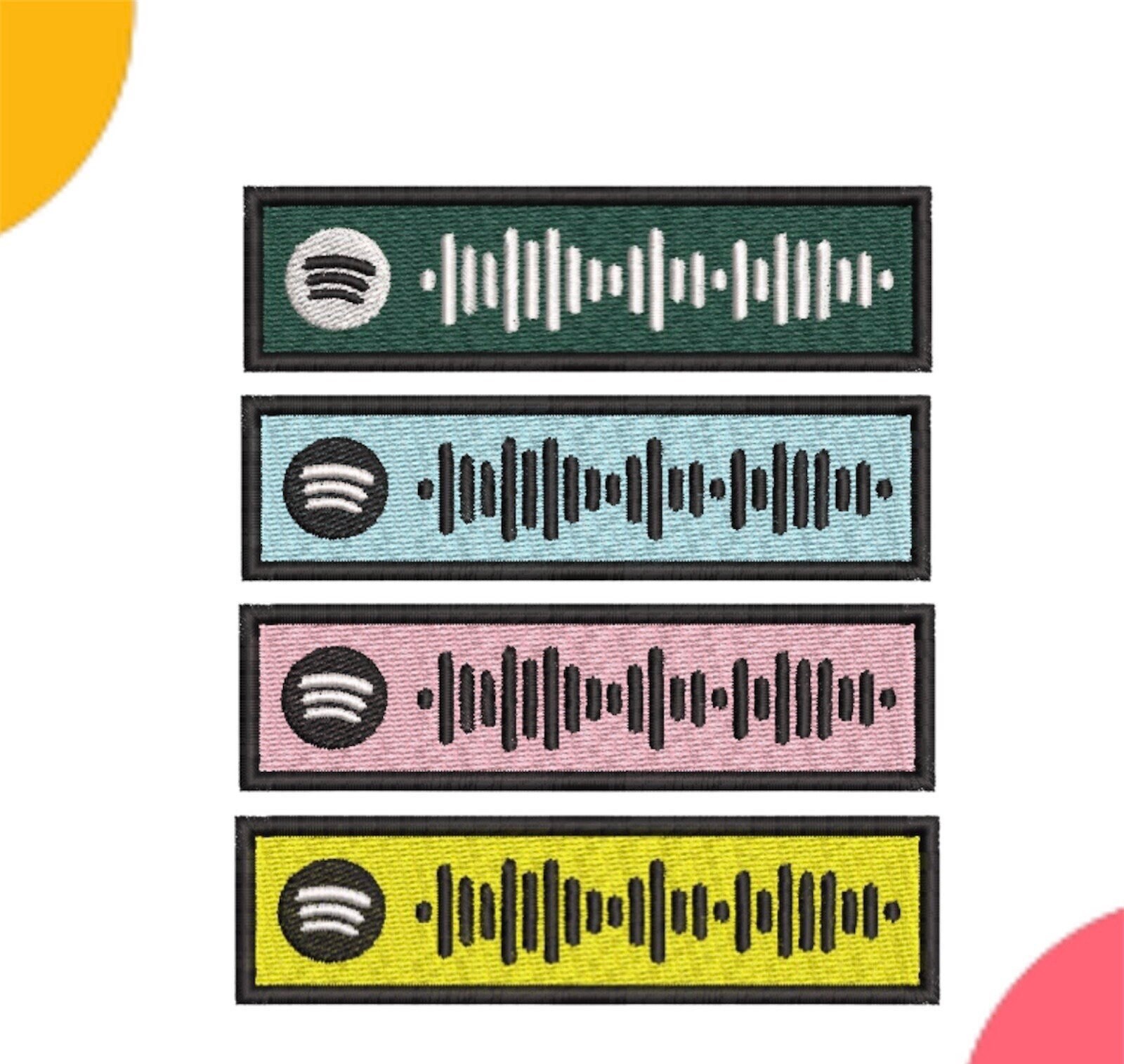 Custom Music Code Patch Music Patch Choose Colors Shape - Etsy
