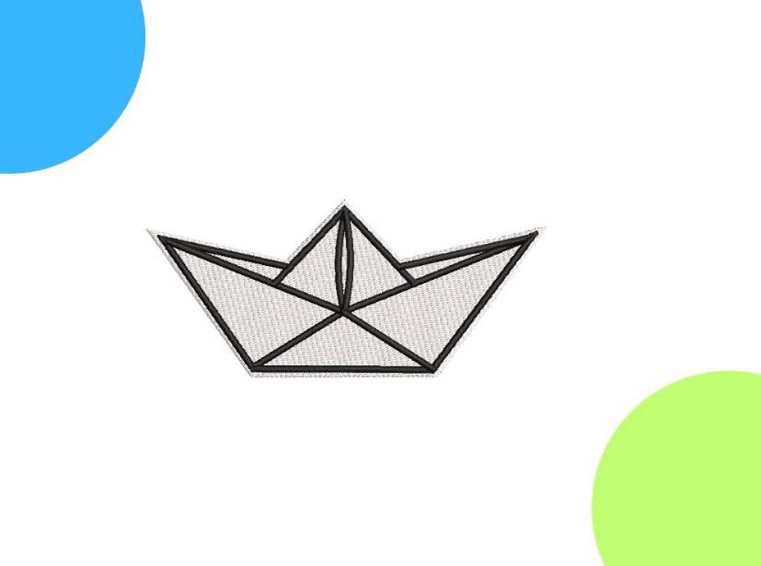 Paper Boat Patch - Origami Patch - Cute Patches - Choose Size - Iron on ...