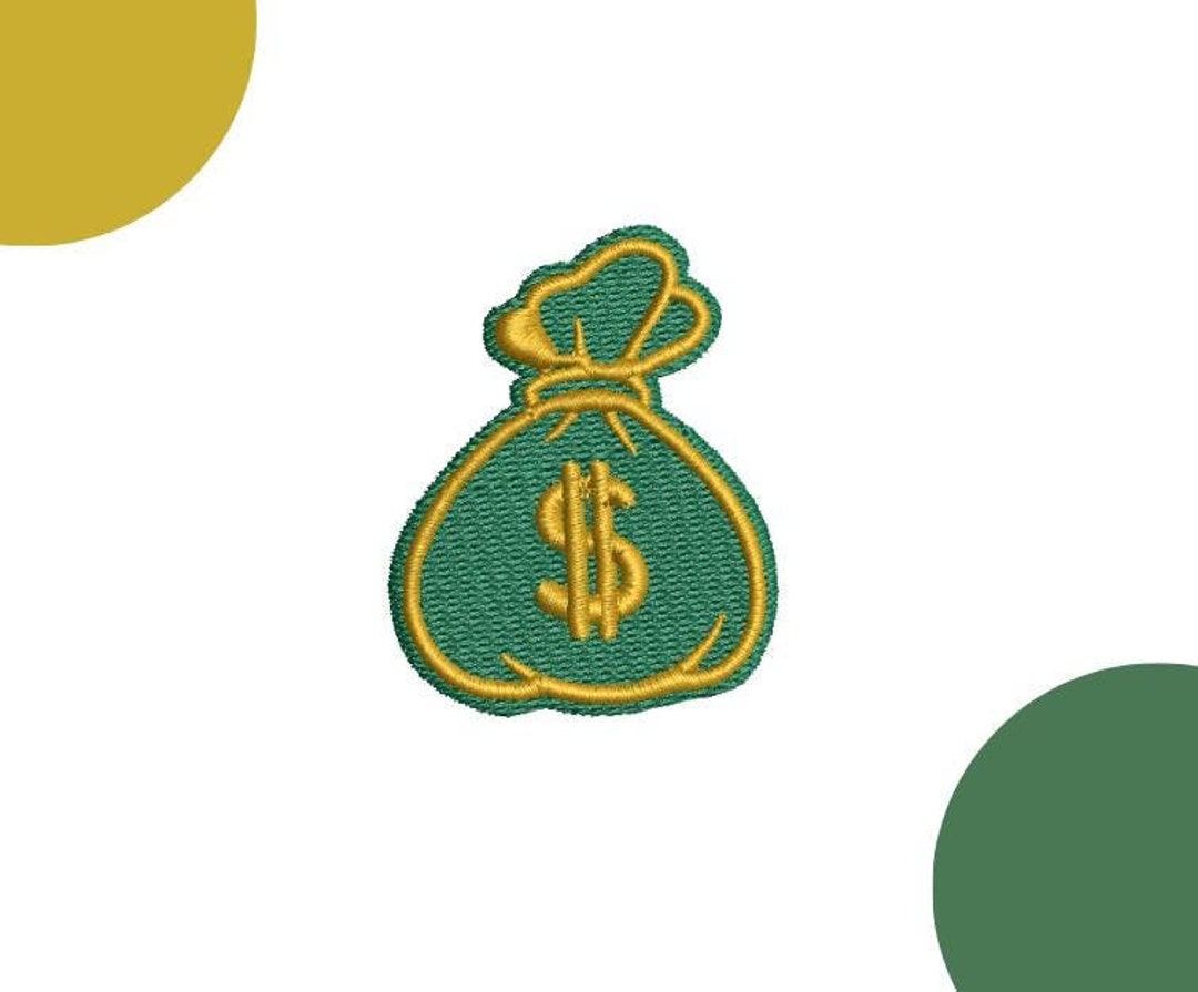 Money Bag Patch - Money Patch- Cash Decal - Iron on or Sew on - Cute ...