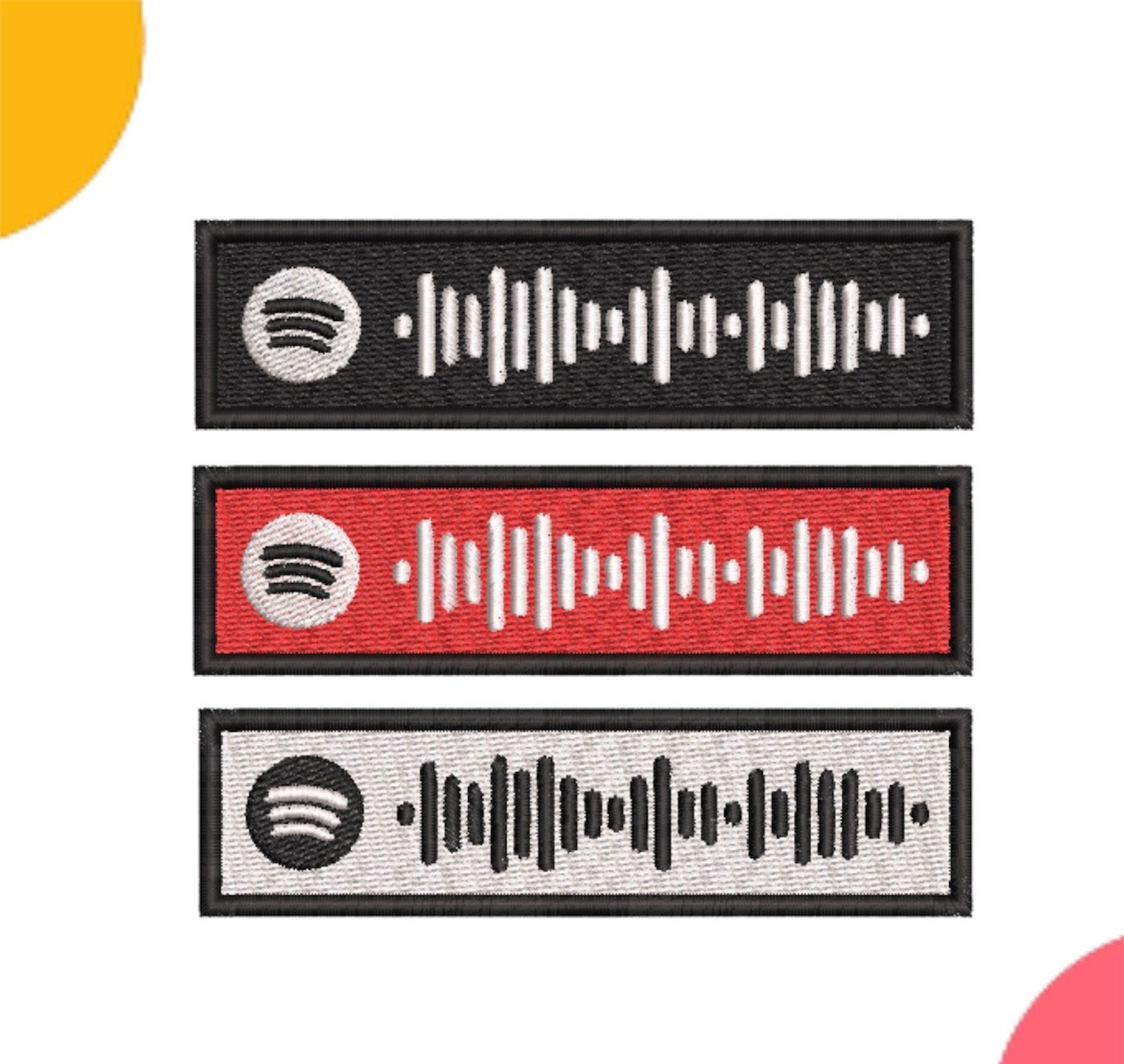 Custom Music Code Patch Music Patch Choose Colors Shape - Etsy