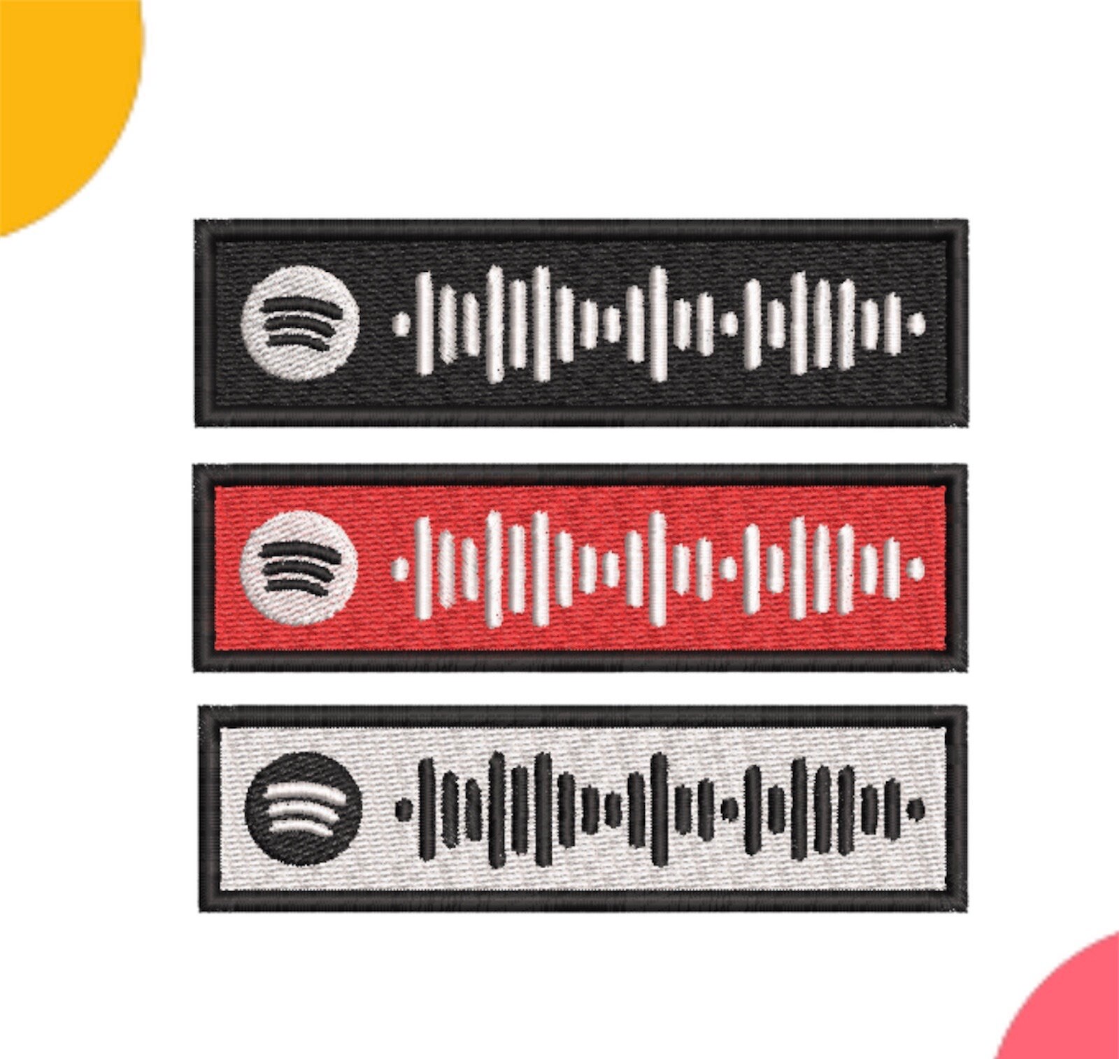 Custom Music Code Patch Music Patch Choose Colors Shape - Etsy