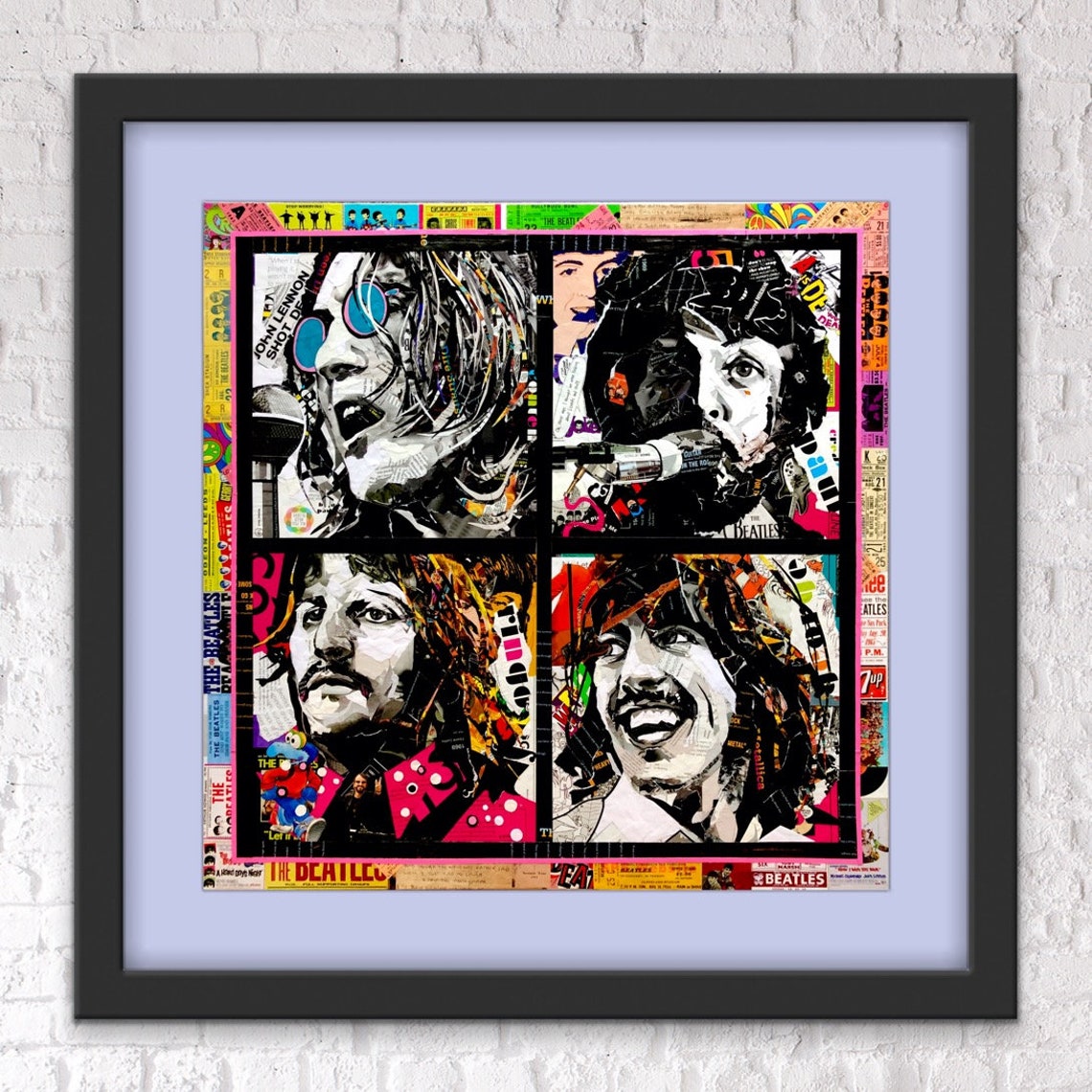 Beatles Inspired Artwork/let It Be/beatles Art/collage Art/rock Artwork ...