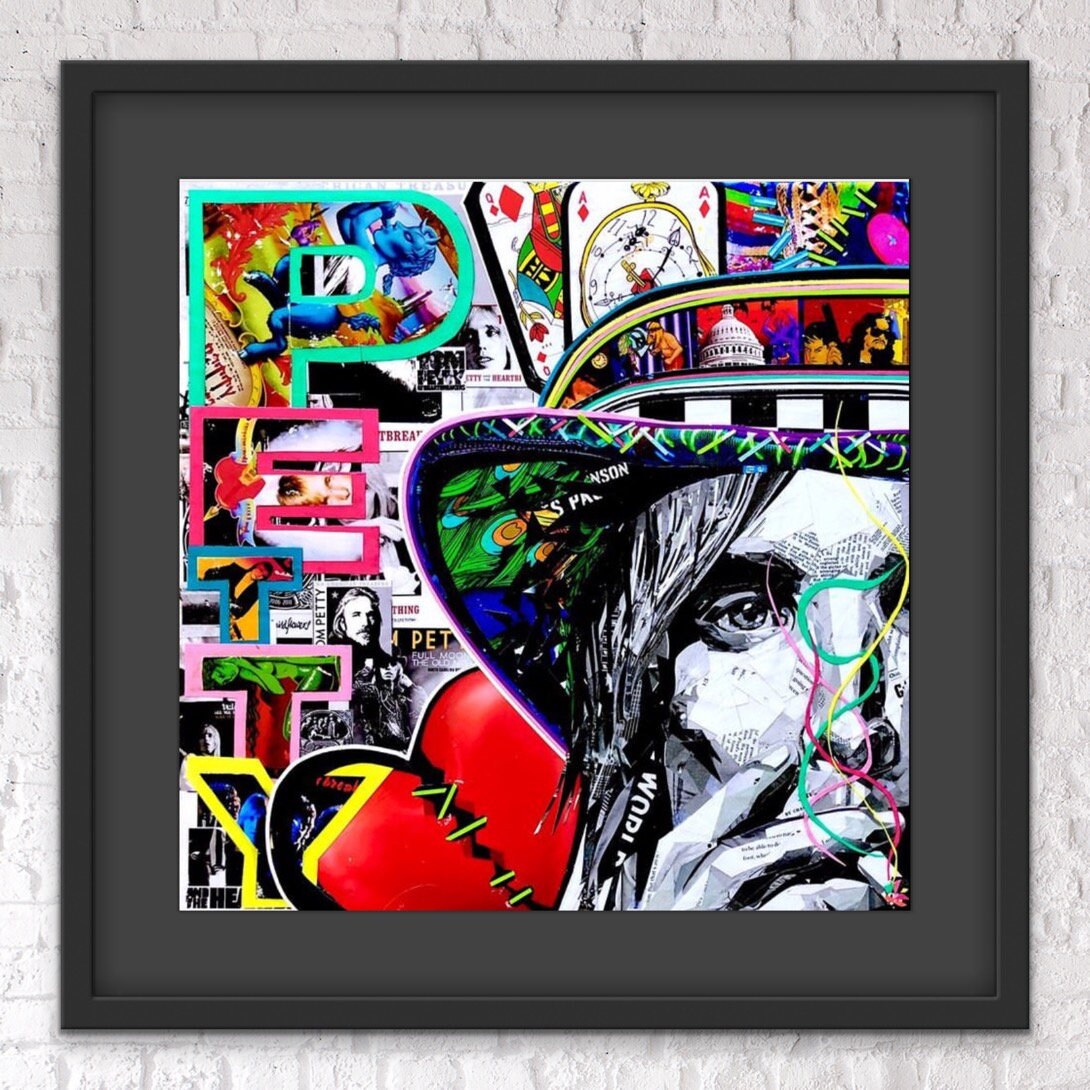 Tom Petty Art/tom Petty Artwork/tom Petty/music Art/ Petty Collage ...