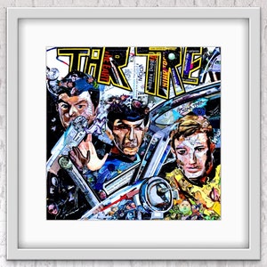 Star Trek Art/ Star Trek Poster/ Star Trek Collage/ Star Trek/ Giclee ...