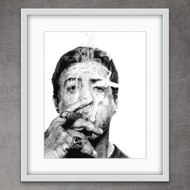 Hyperealistic Sylvester Stallone Drawing/ Stallone Art/ Stallone ...
