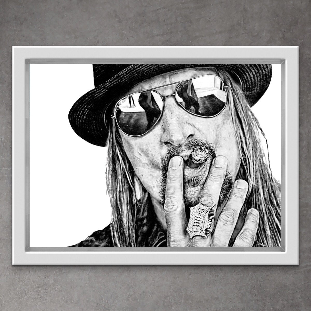 Kid Rock Drawing/ Kid Rock Art/ Giclee/limited Edition/ Music/ Rock ...