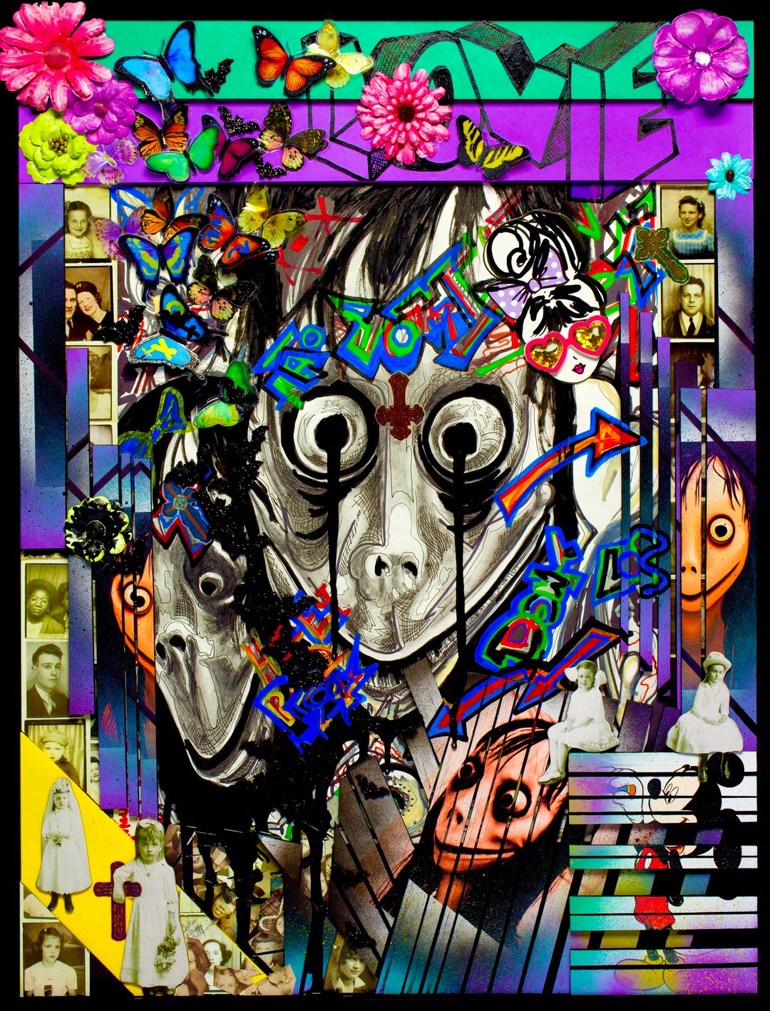 Momo Collage/ Momo Art/horror / Giclee/limited Edition/horror Art ...