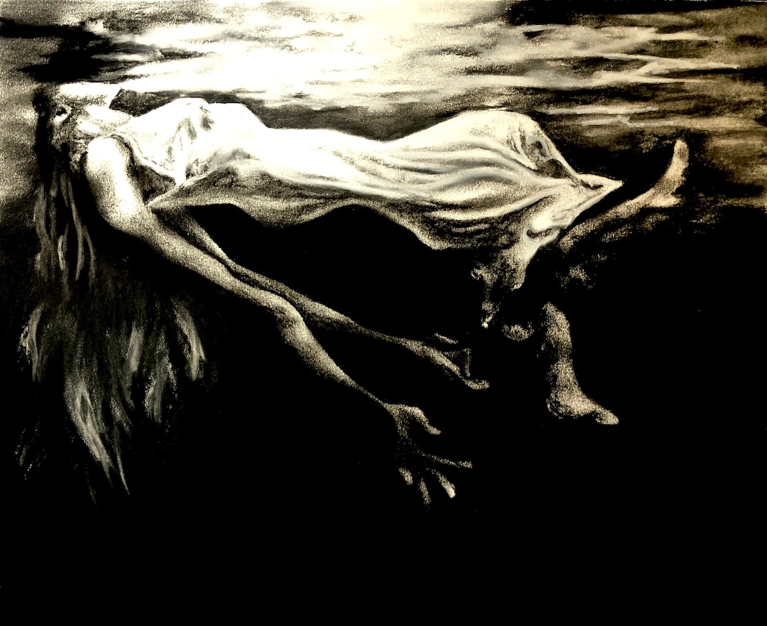 Arte al carbón/arte de terror/dibujo surrealista/arte al carboncillo ...