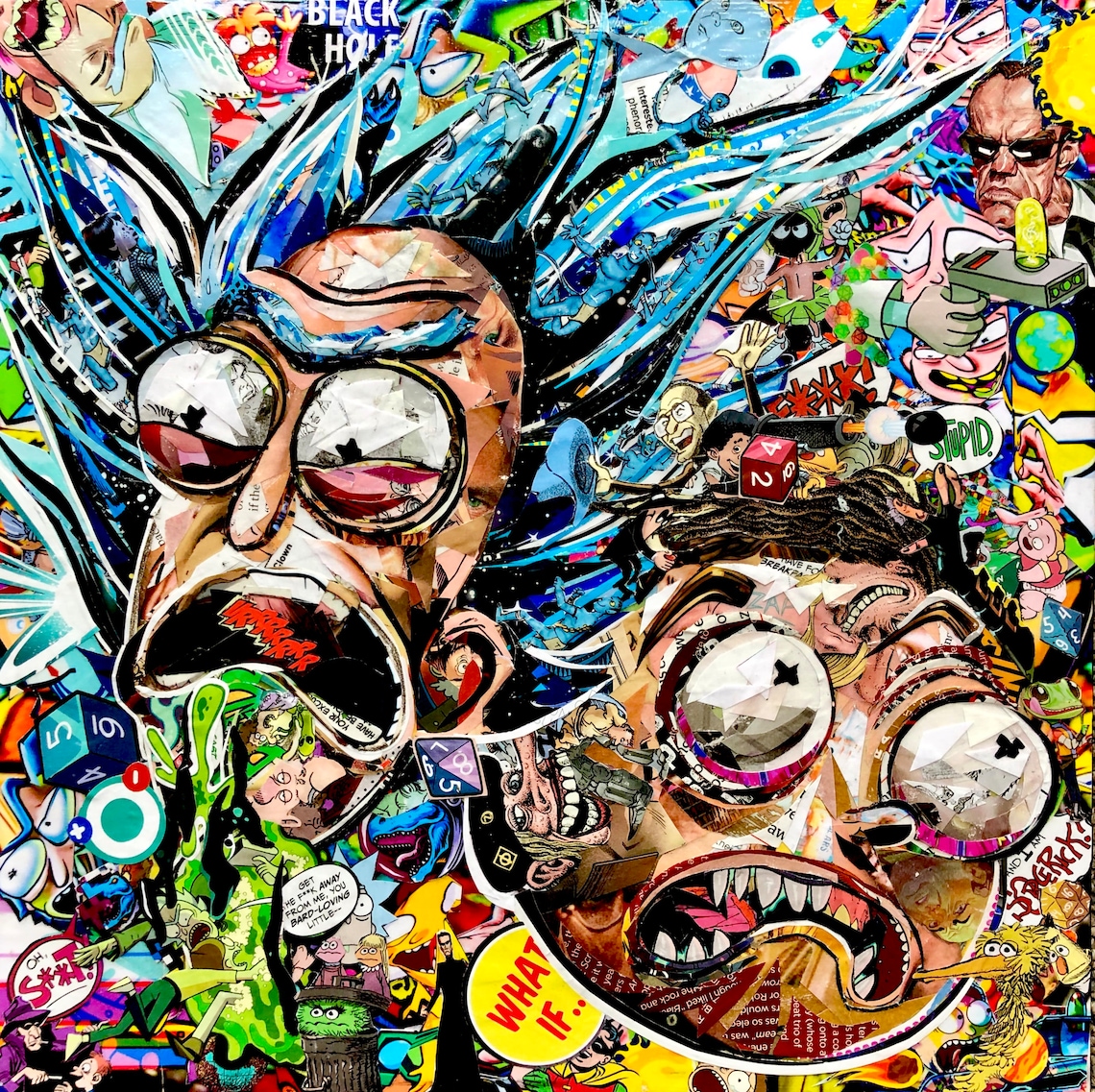 Rick and Morty/ Rick and Morty Artwork/ Rick and Morty Collage/ Giclee ...