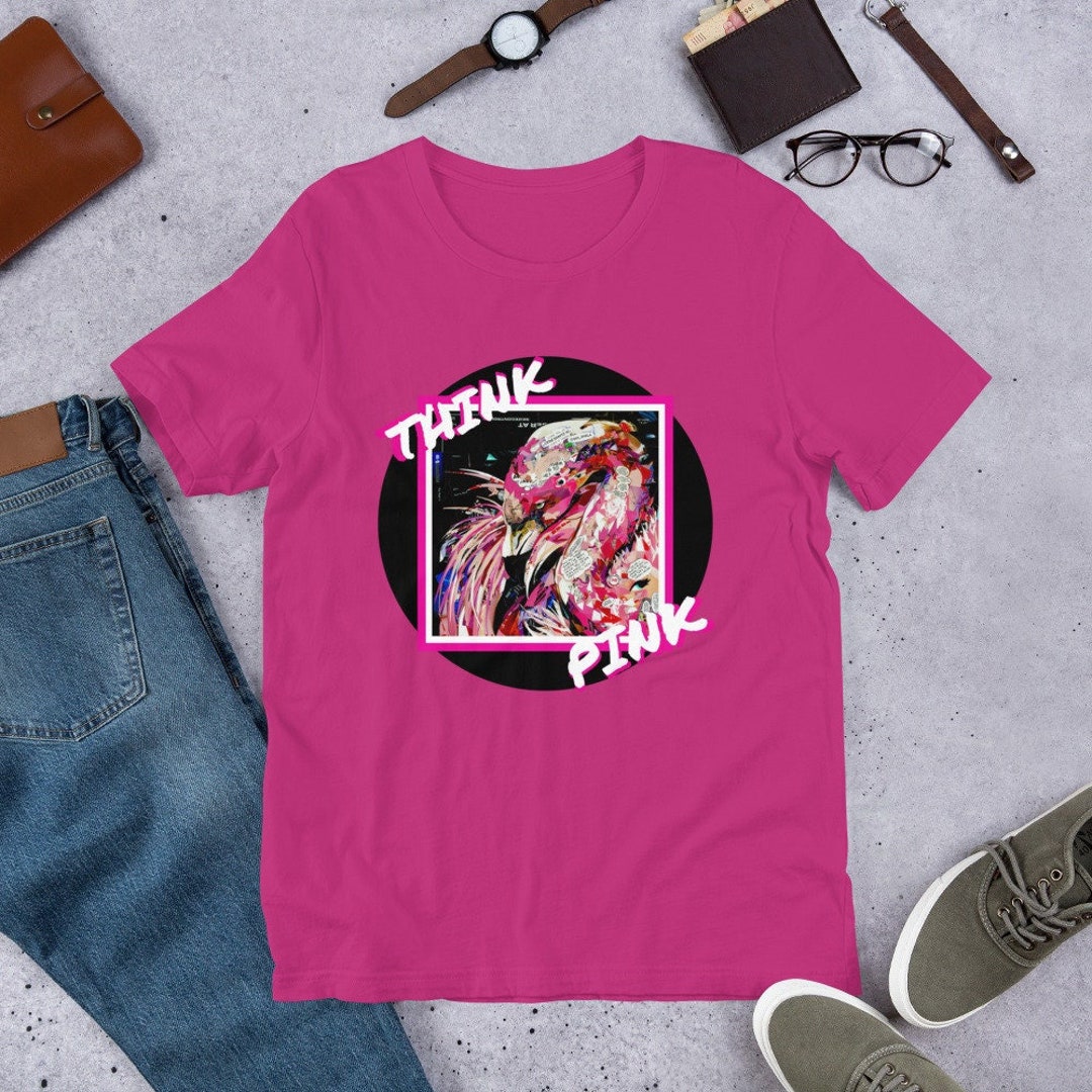 Camisa Flamingo para mujer rosa Think Pink camiseta Pink - Etsy España