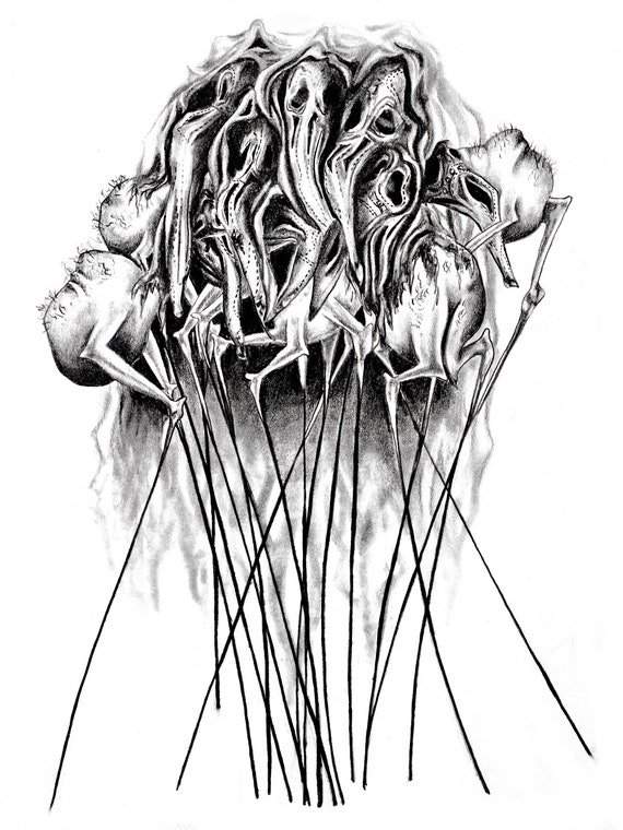 Creepy Drawing/original Graphite for Sale/surrealism/surreal - Etsy